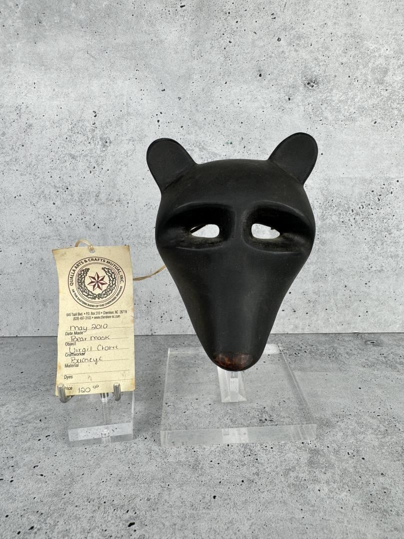 Virgil Crowe Cherokee Carved Wood Bear Mask