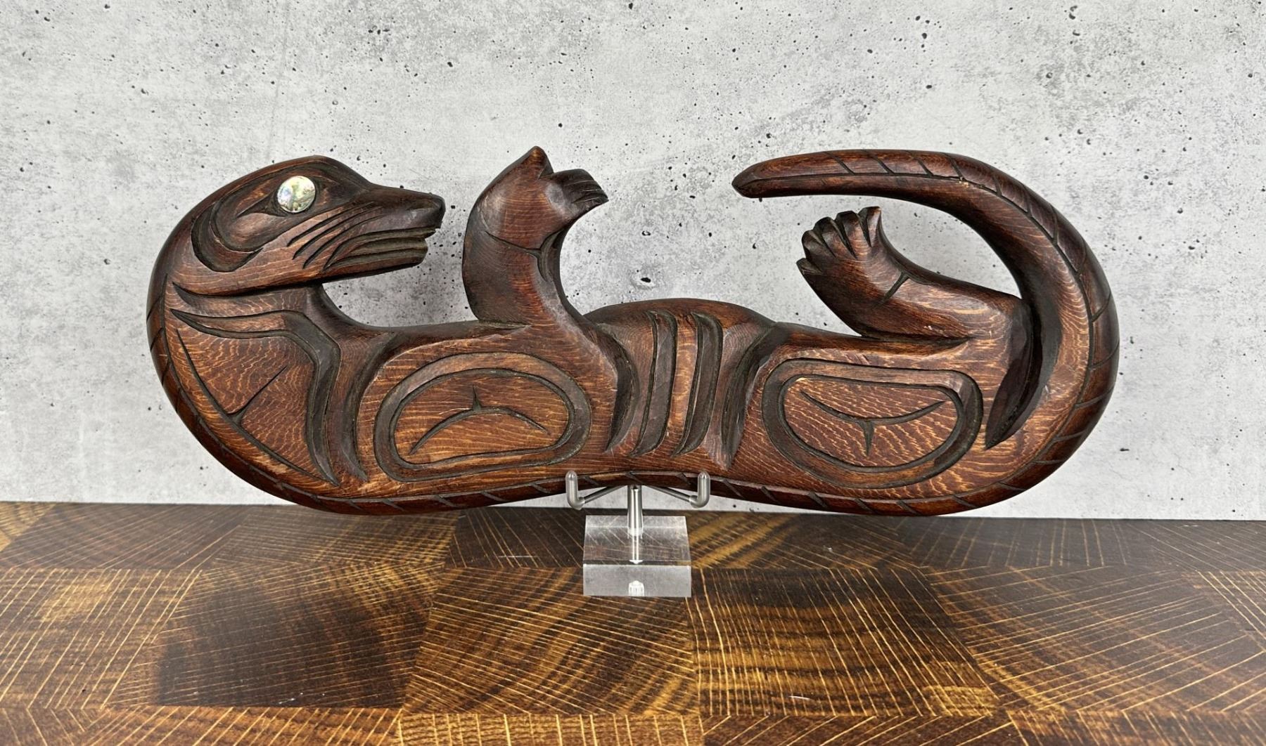 Haida Indian Coastal Salish Sea Otter Carving