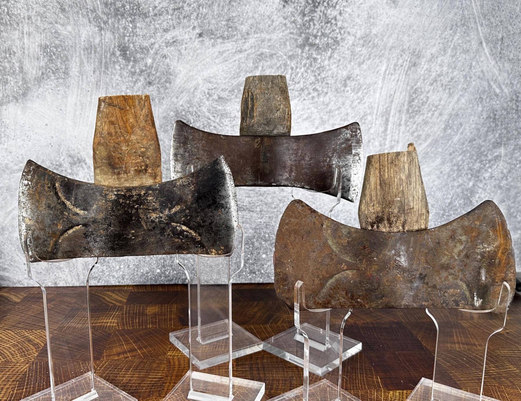 Group Of Double Bitted Axe Heads