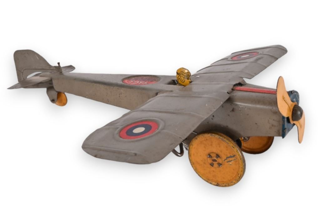 Girard Toys Tin Wind Up Mechanical Airplane