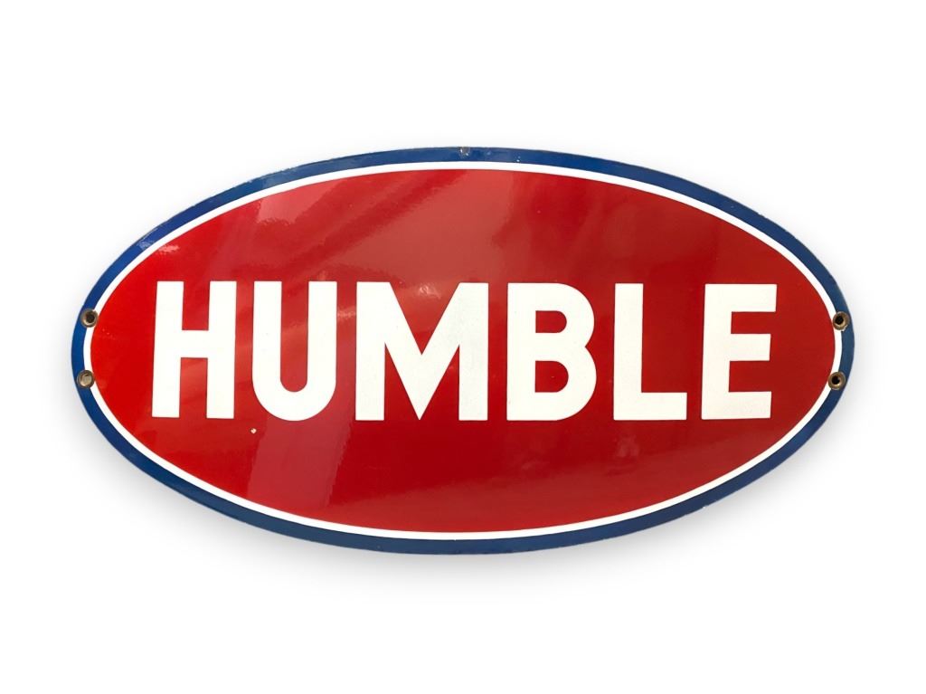 Humble Oil Porcelain Sign