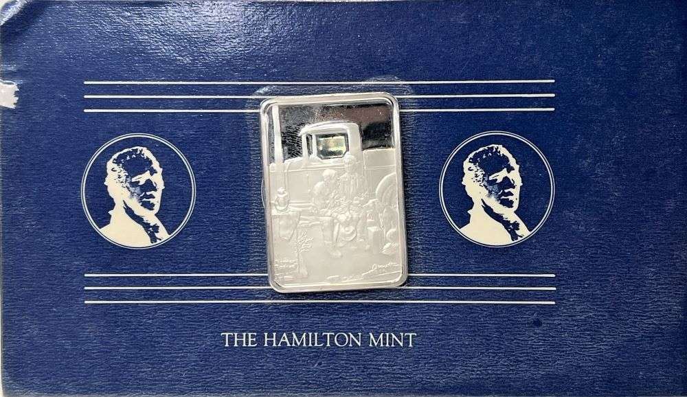 The Hamilton Mint Norman Rockwell Collectors 1 ozt .999 Silver Bar