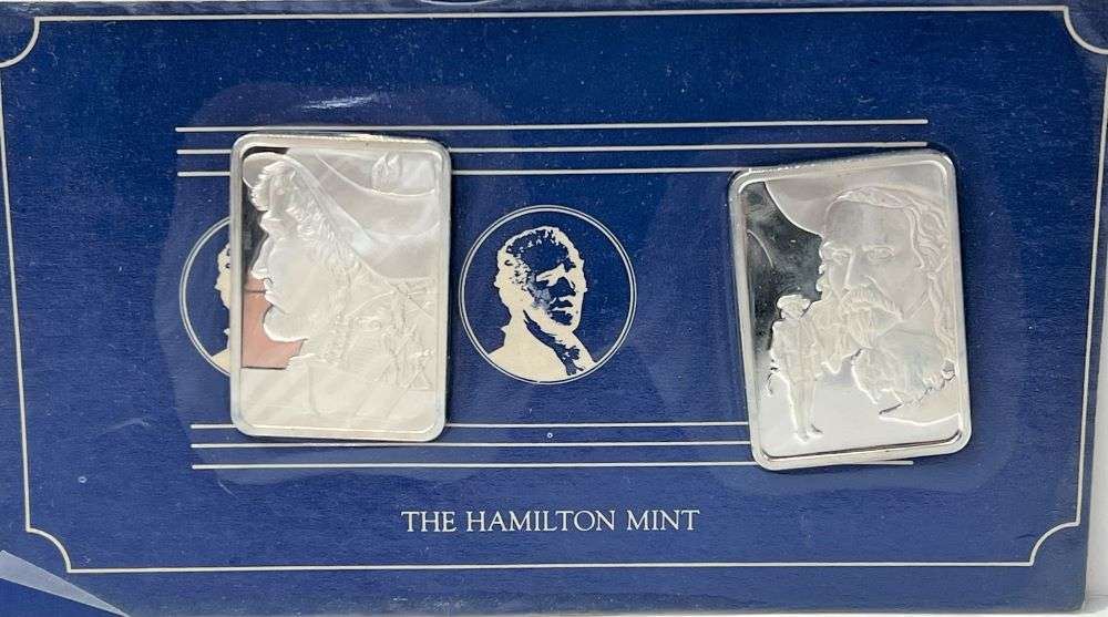 (2) The Hamilton Mint Collectors 1 ozt .999 Silver Bars