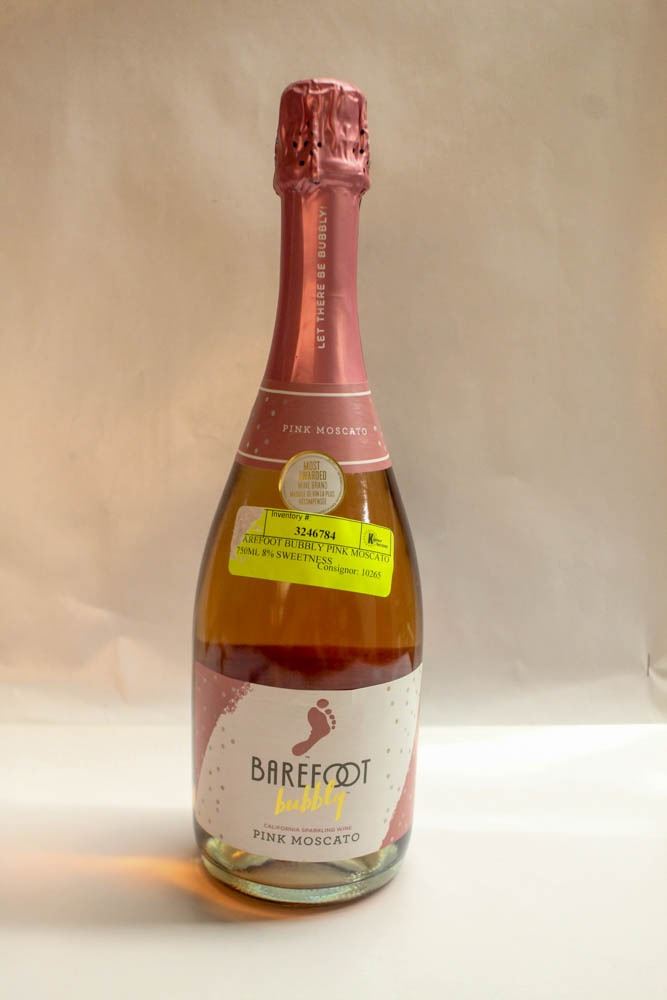 BAREFOOT BUBBLY PINK MOSCATO 750ML 8% SWEETNESS