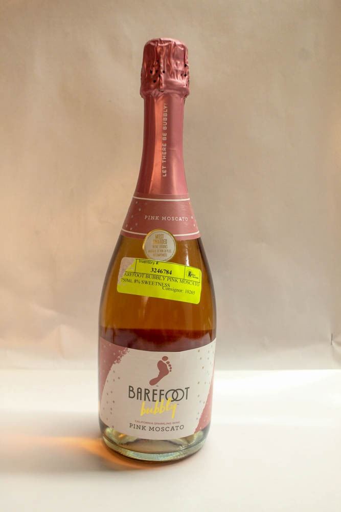 BAREFOOT BUBBLY PINK MOSCATO 750ML 8% SWEETNESS