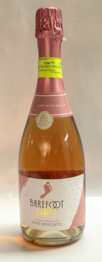 BAREFOOT BUBBLY PINK MOSCATO 750ML 8% SWEETNESS