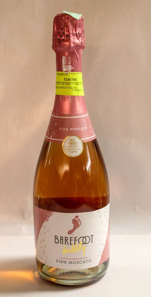 BAREFOOT BUBBLY PINK MOSCATO 750ML 8% SWEETNESS