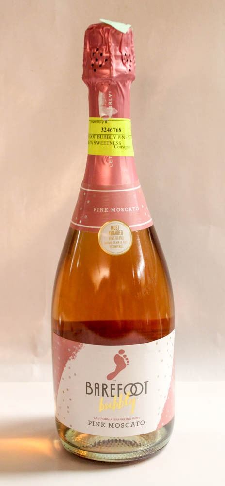 BAREFOOT BUBBLY PINK MOSCATO 750ML 8% SWEETNESS