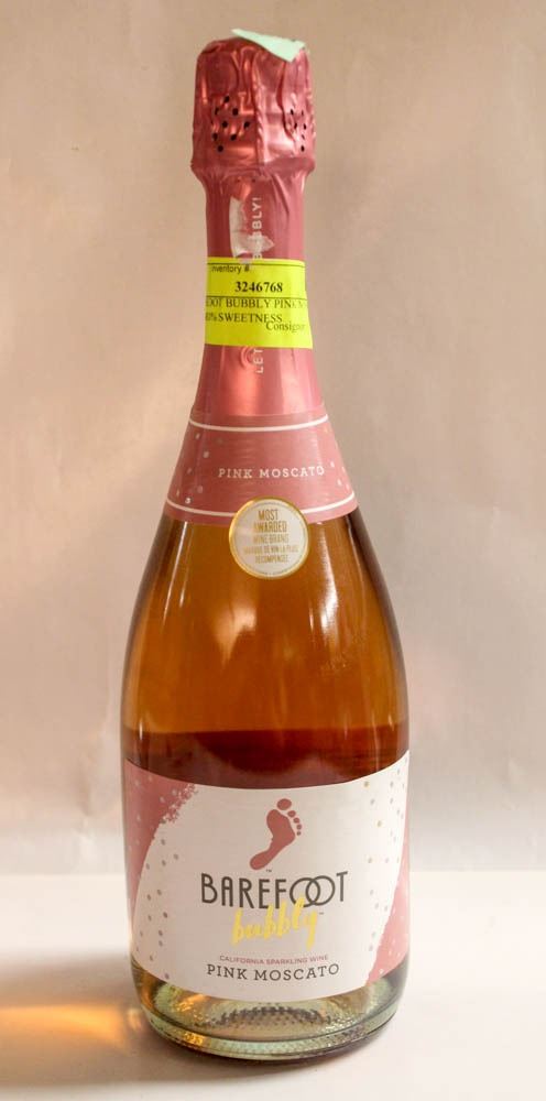 BAREFOOT BUBBLY PINK MOSCATO 750ML 8% SWEETNESS