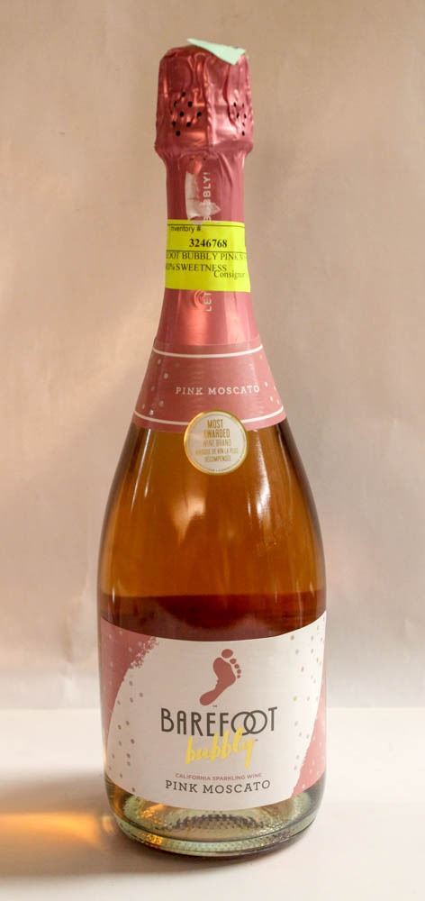 BAREFOOT BUBBLY PINK MOSCATO 750ML 8% SWEETNESS