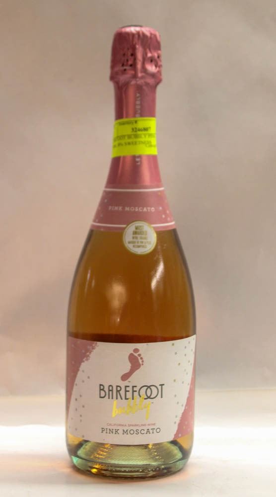 BAREFOOT BUBBLY PINK MOSCATO 750ML 8% SWEETNESS