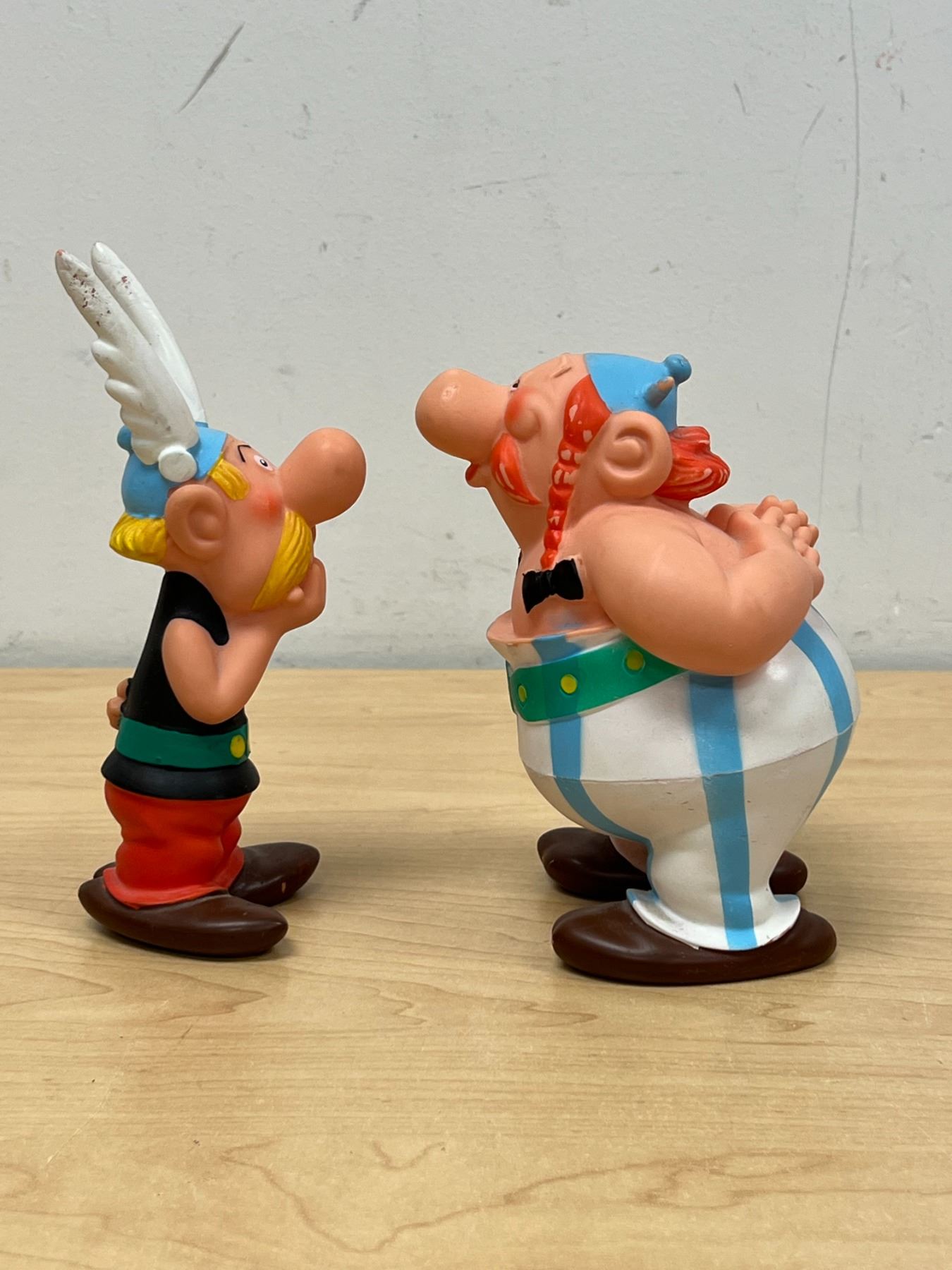 Vintage 60s Asterix & Obelix Rubber Toy Figures - Tallest 6.75" - see ...