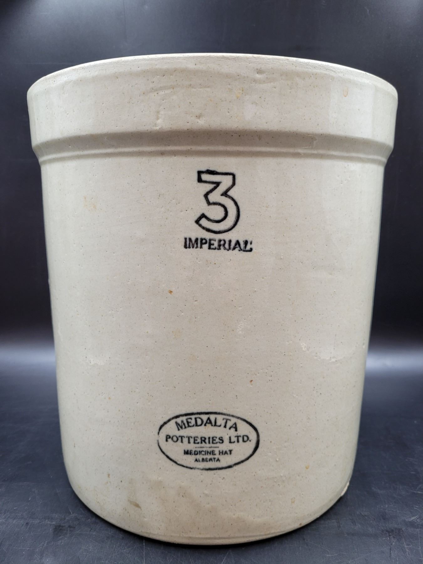 3 Gallon Medalta Potteries Crock
