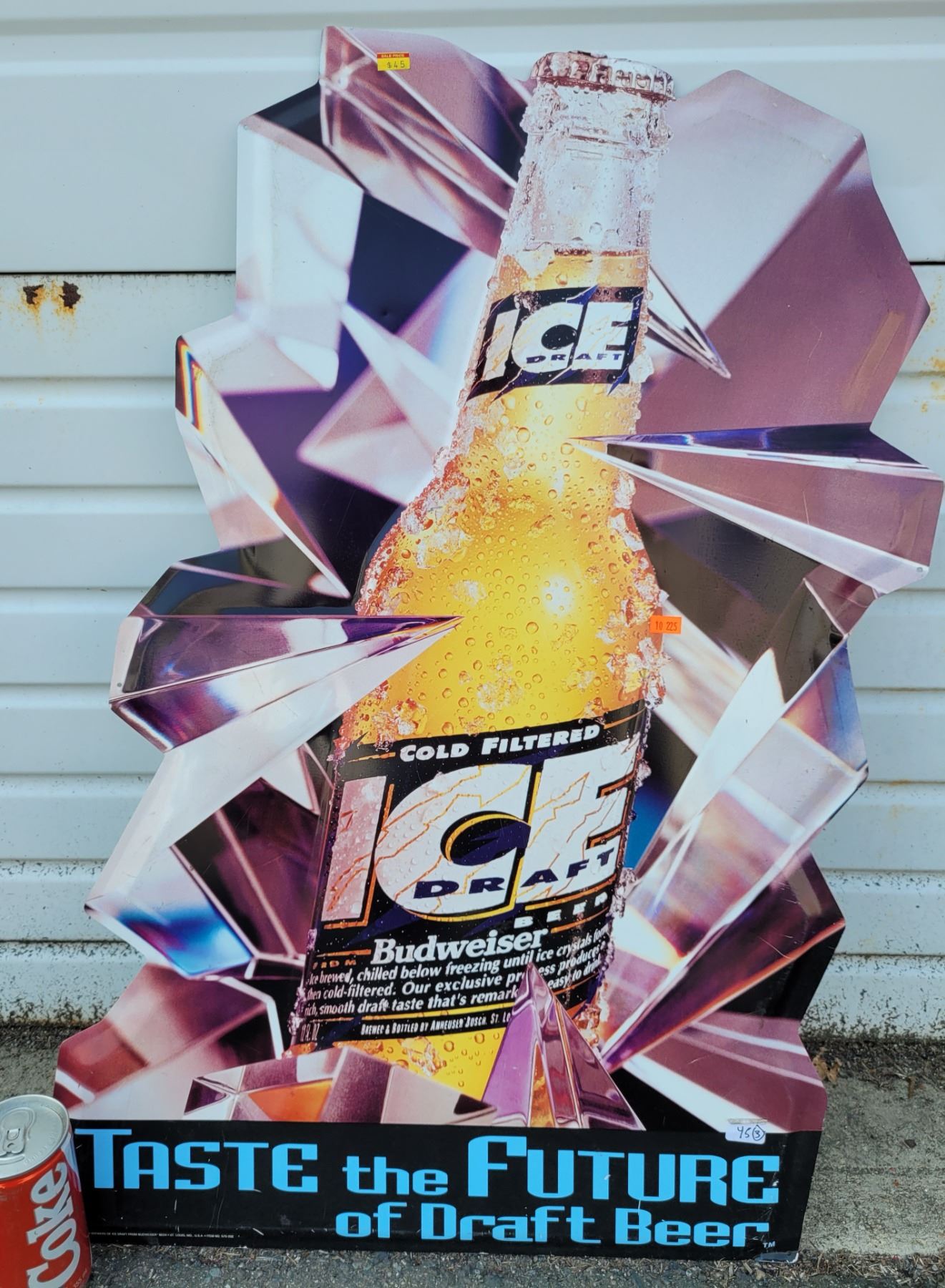 Large Vintage "Taste The Future Of Draft Beer " Budweiser Ice Draft ...