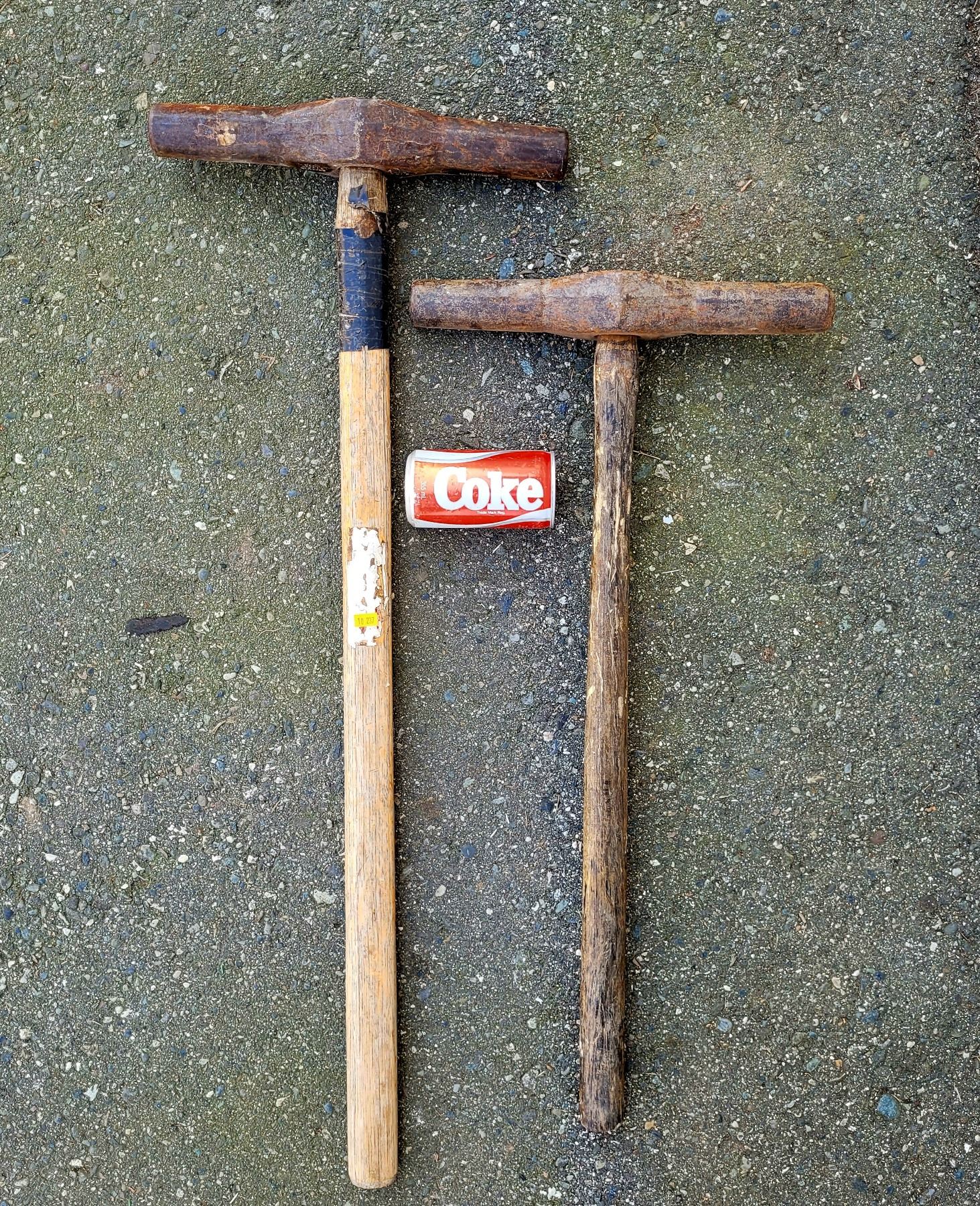 Vintage Railroad Spike Driver Mauls