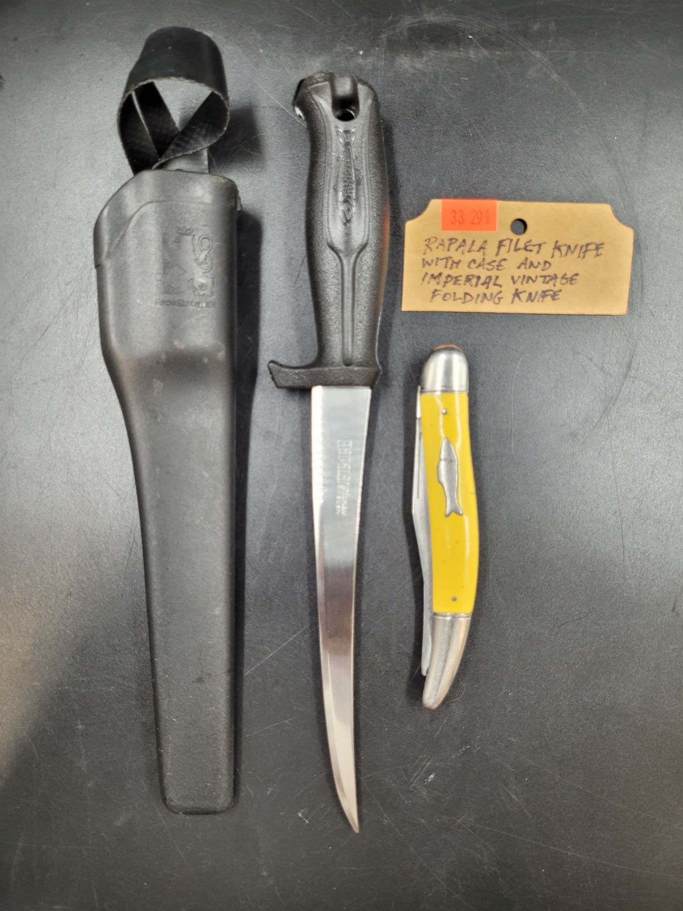 Rapala Filet Knife w/ Case & Imperial Vintage Folding Knife