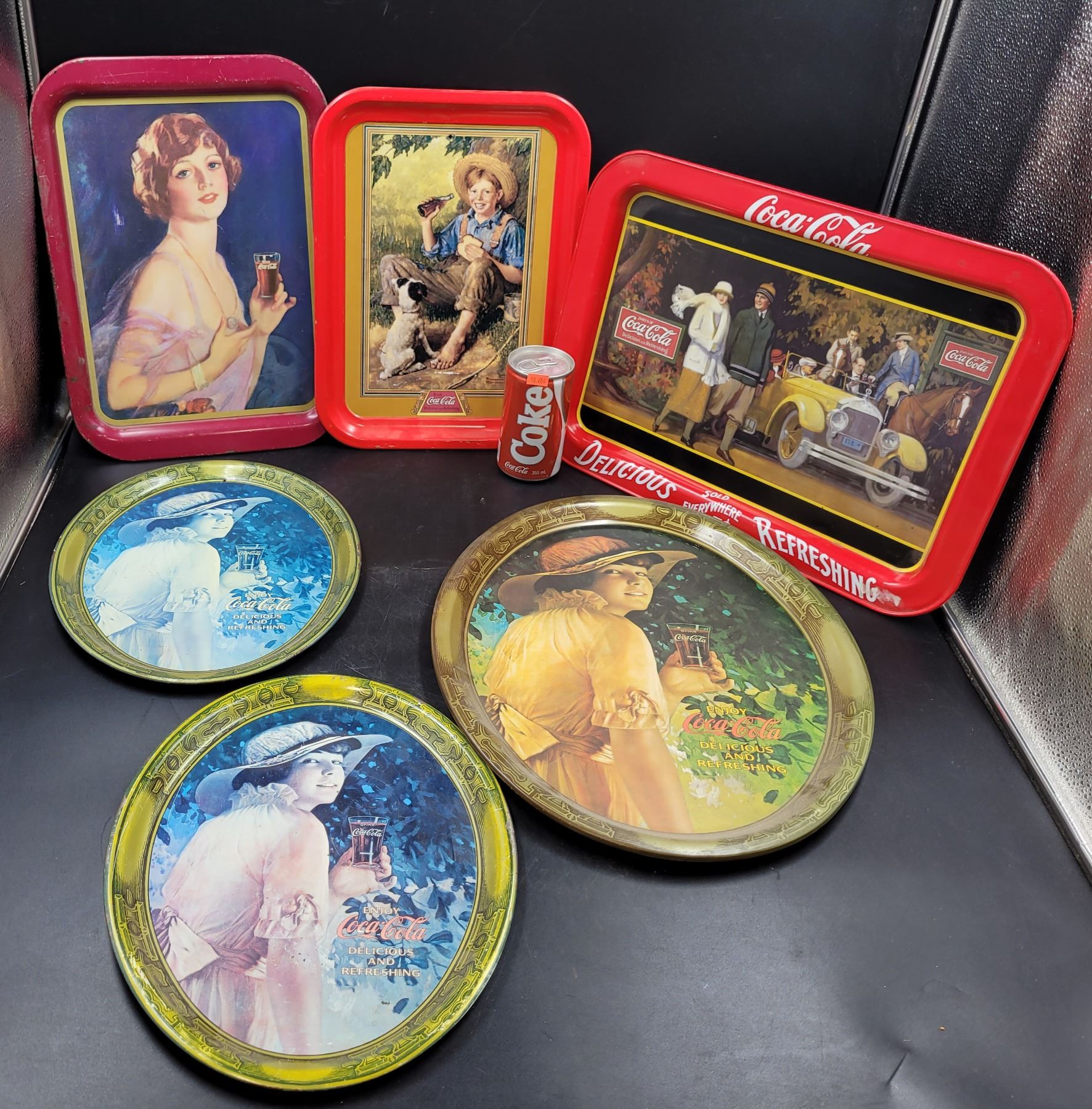 Coca-Cola Metal Advertising Trays