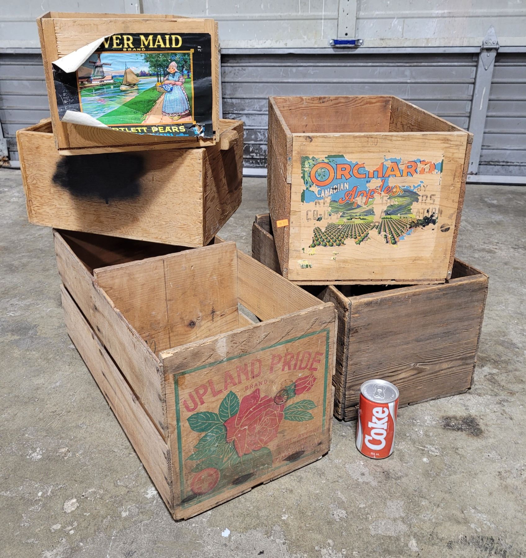 Vintage Wooden Fruit Crates