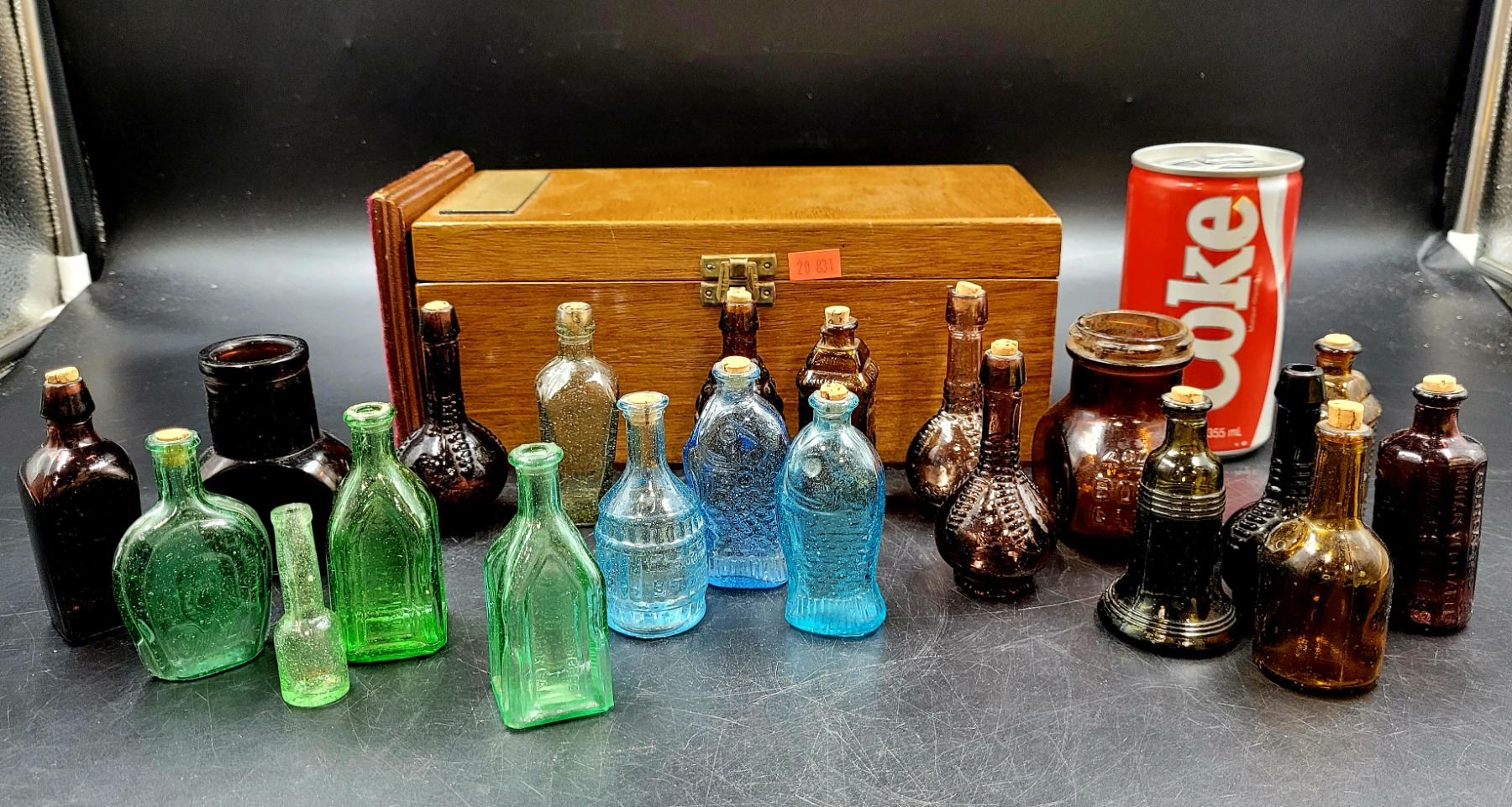 Vintage Mini Wheaton Glass Bottles