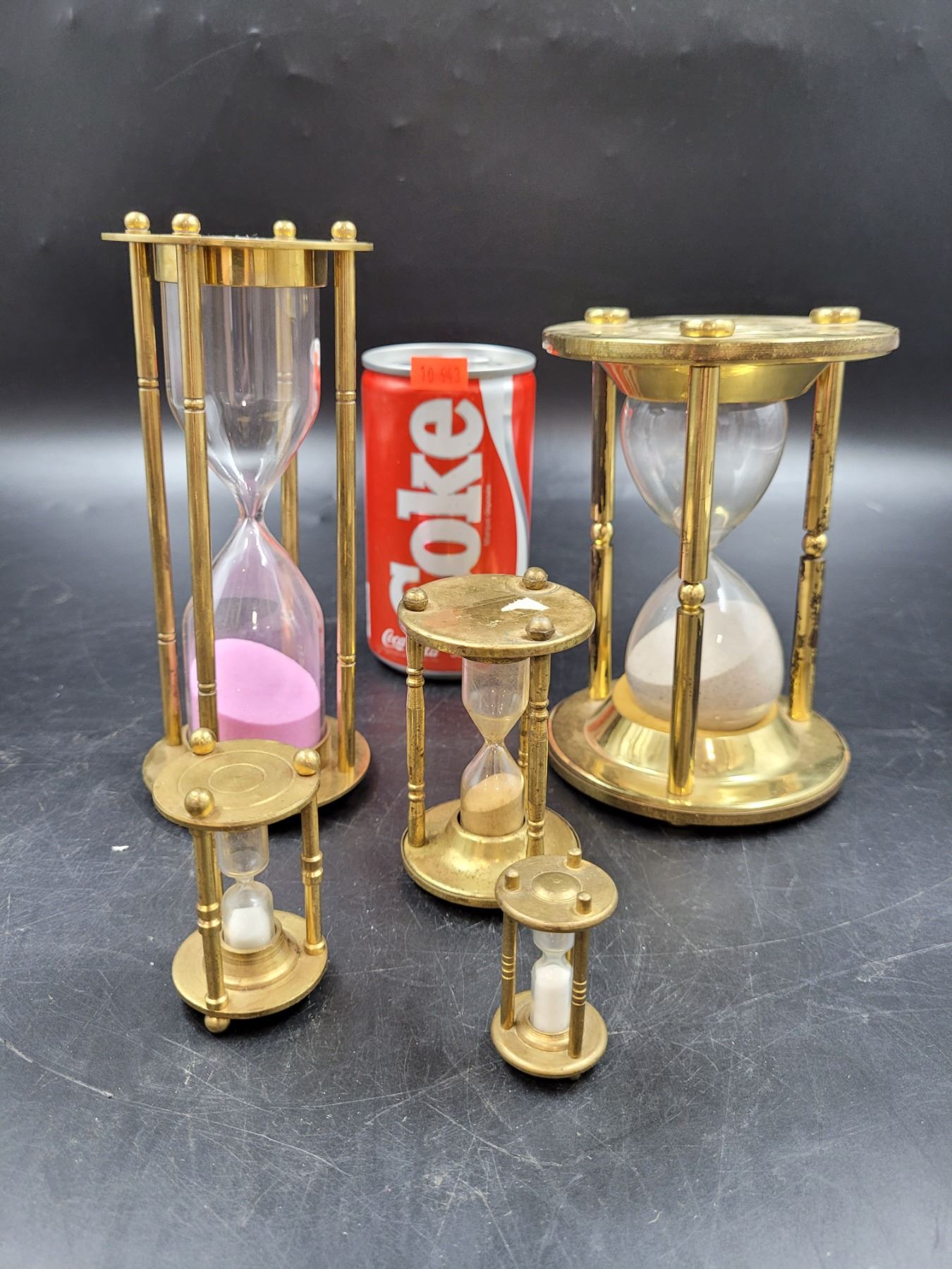 Vintage Brass Sand Timers