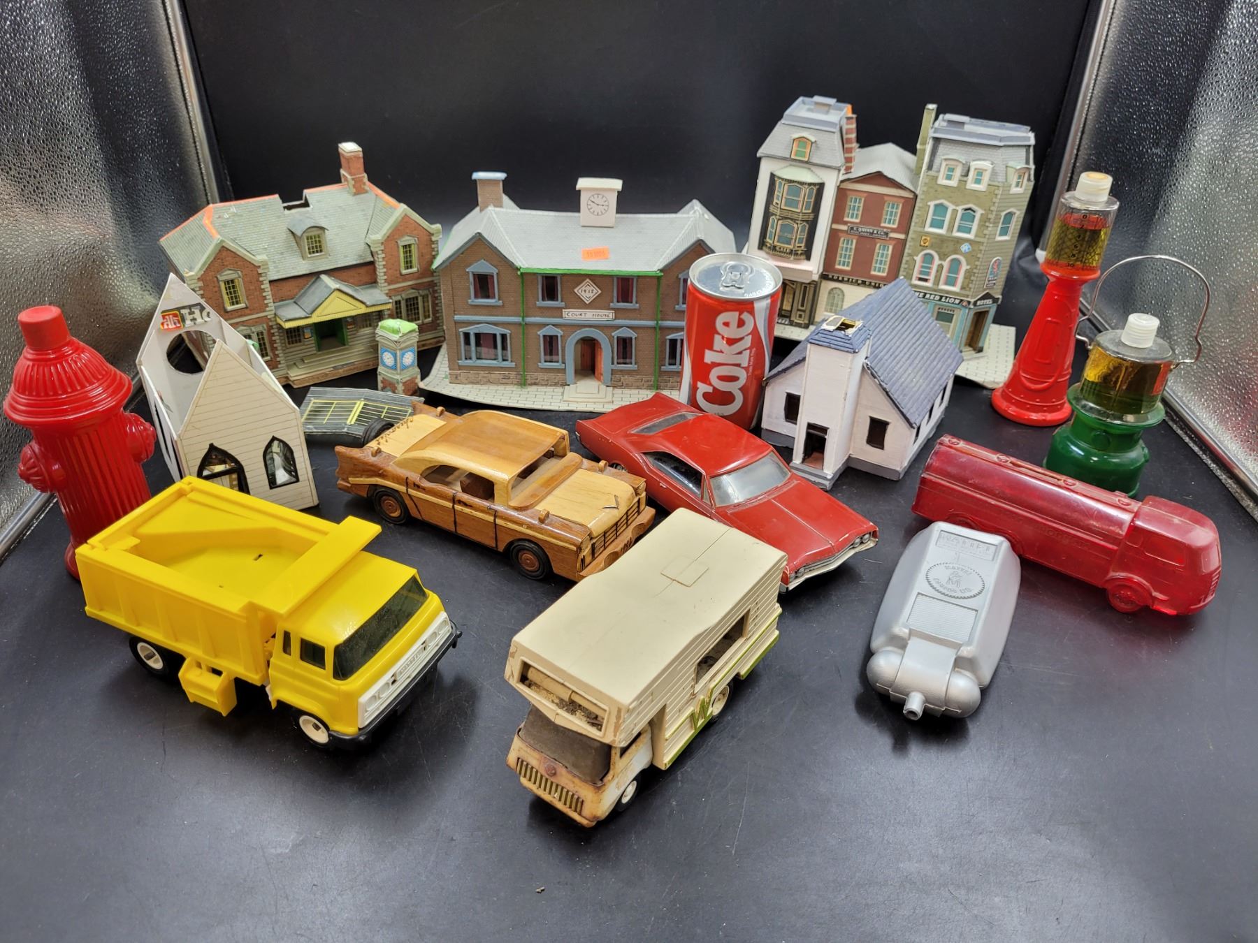 Avon After Shaves, Model Train Buildings, and Toy Cars