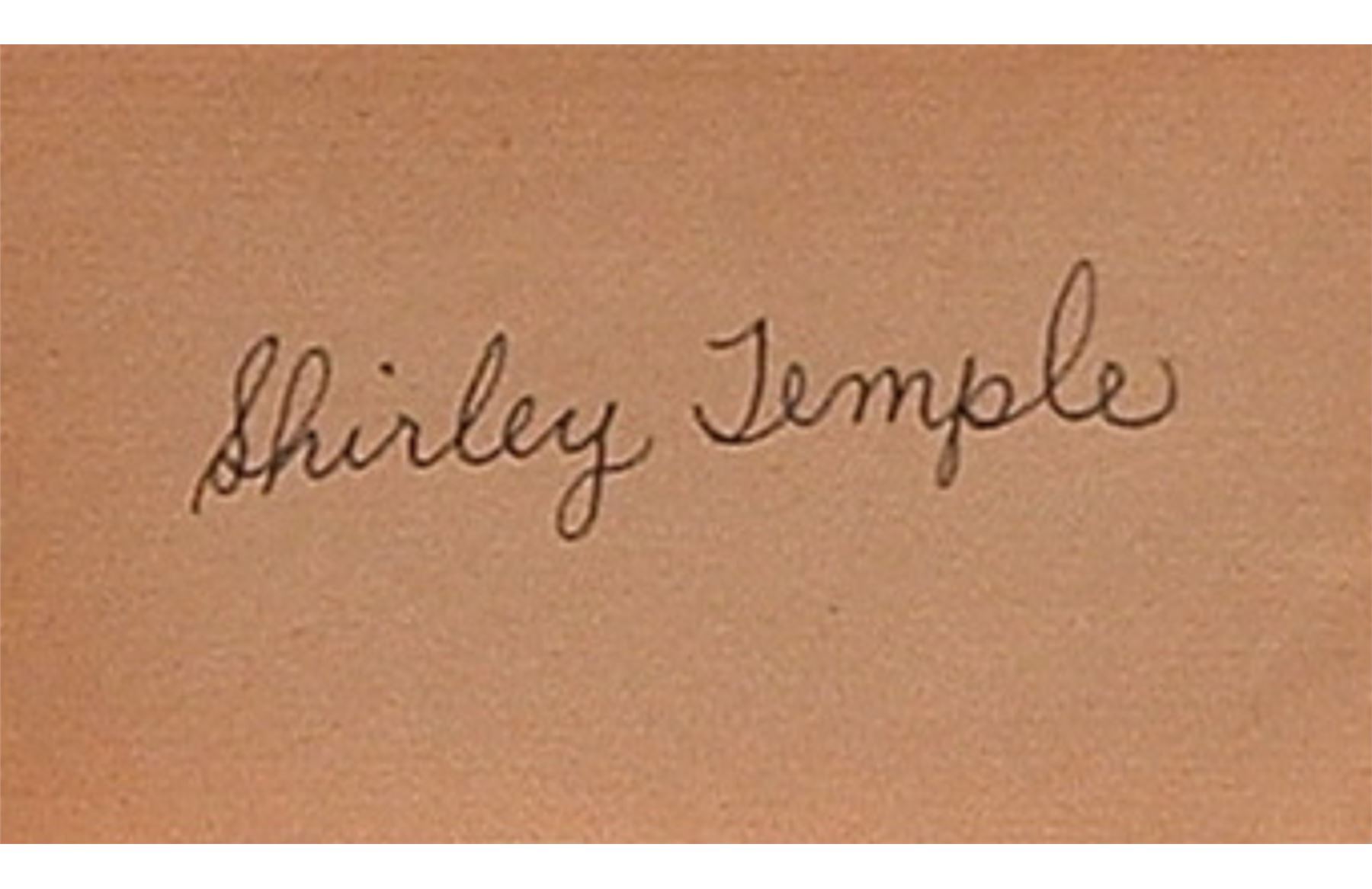 Shirley Temple signature slip