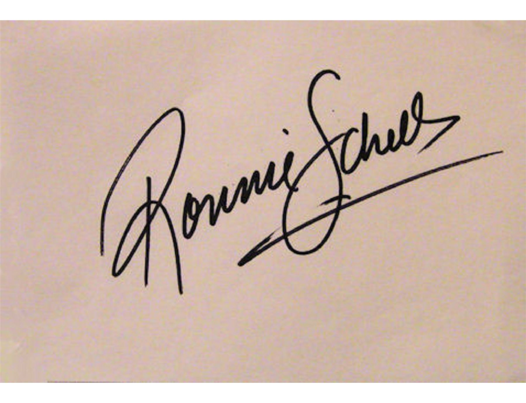 Ronnie Schell signature slip