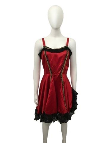 Vintage 60s 70s Can-Can Girl Mini Dress