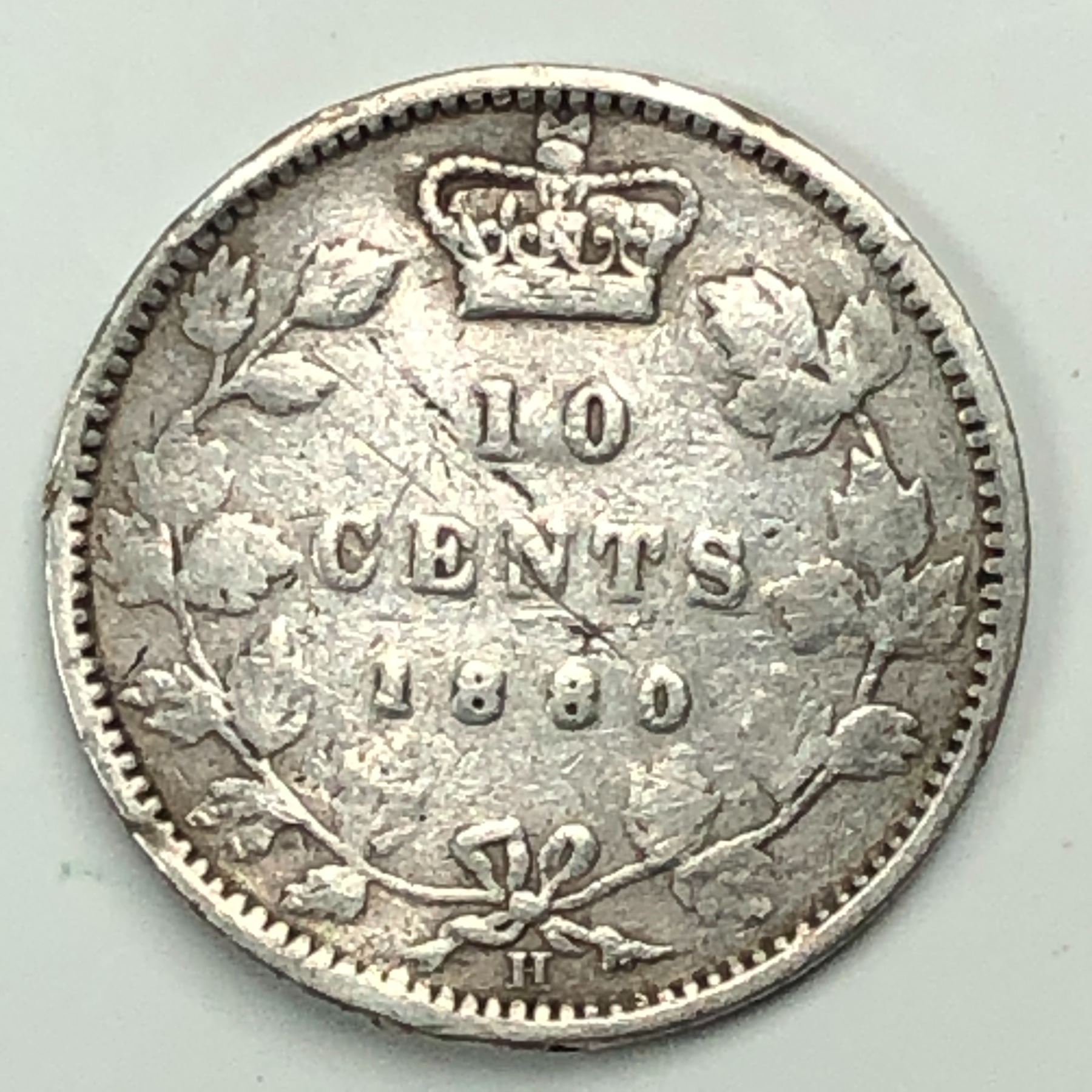 Canadian .10 Cent Dime 1880