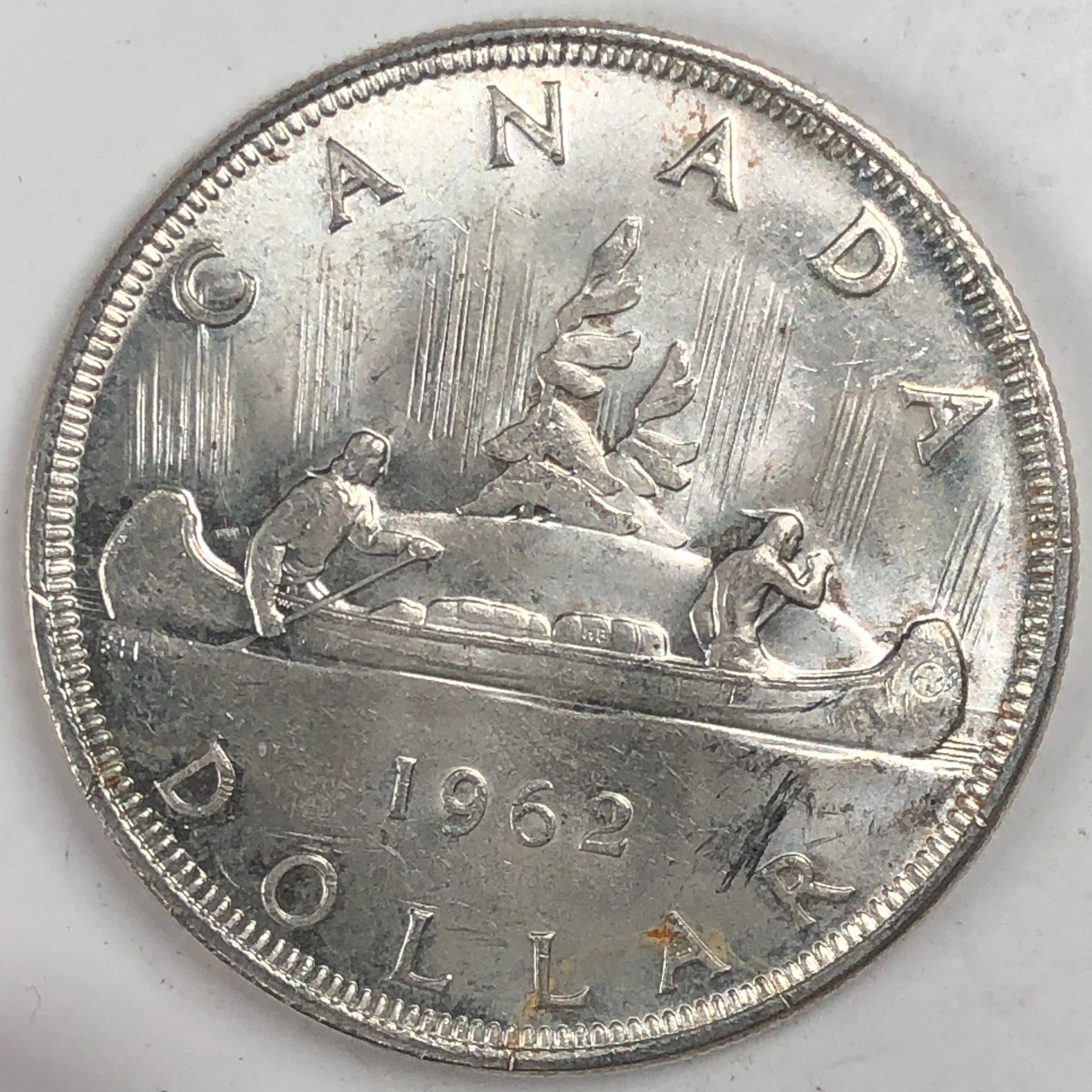 1962 Queen Elizabeth II Canadian Silver Dollar UNC