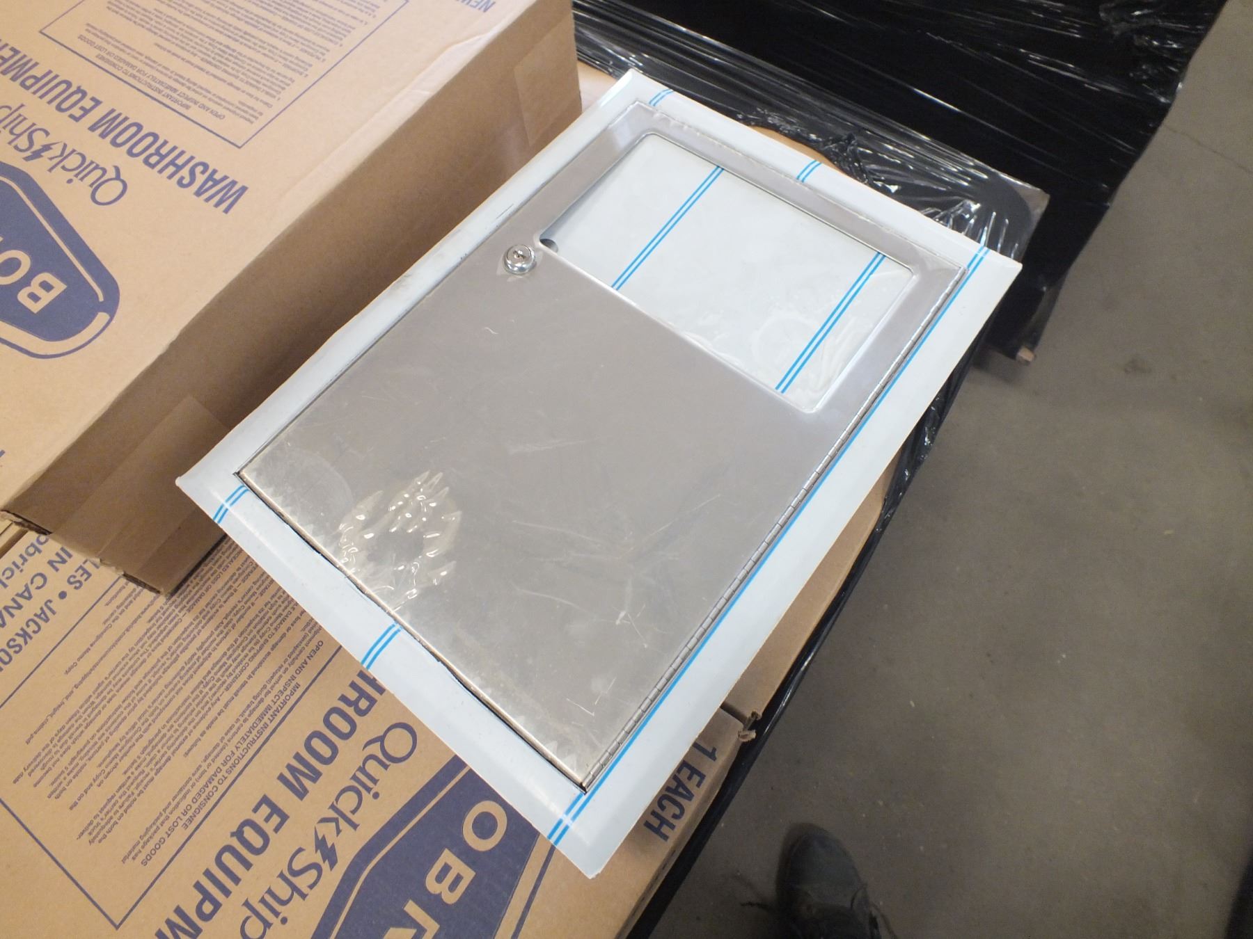 17 Commercial Bathroom Stainless Steel Wall Insert Trash Cans