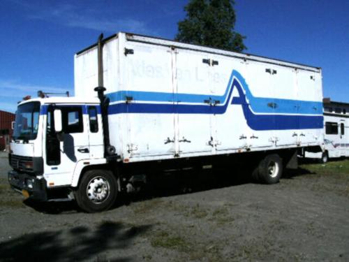 1986 Volvo diesel FE6 13 cab over truck with 33.5' van, 9' tall, 6 ...