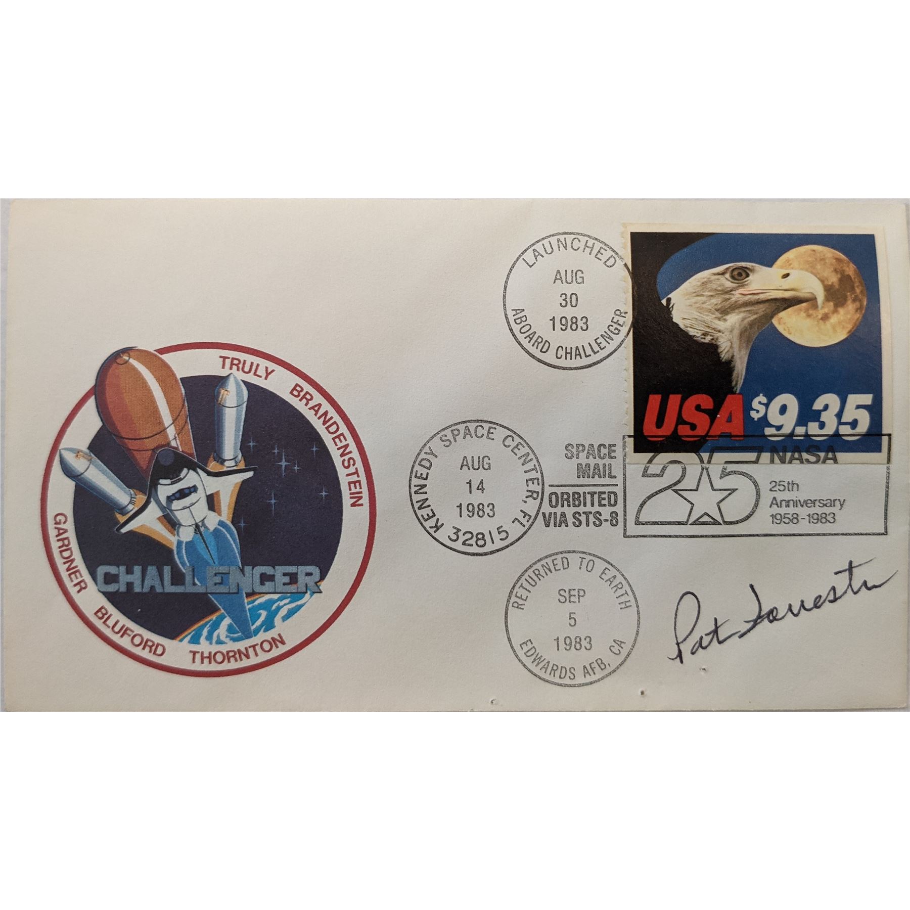 Patrick "Pat" Forrester Signed NASA 25th Anniversary Challenger First ...