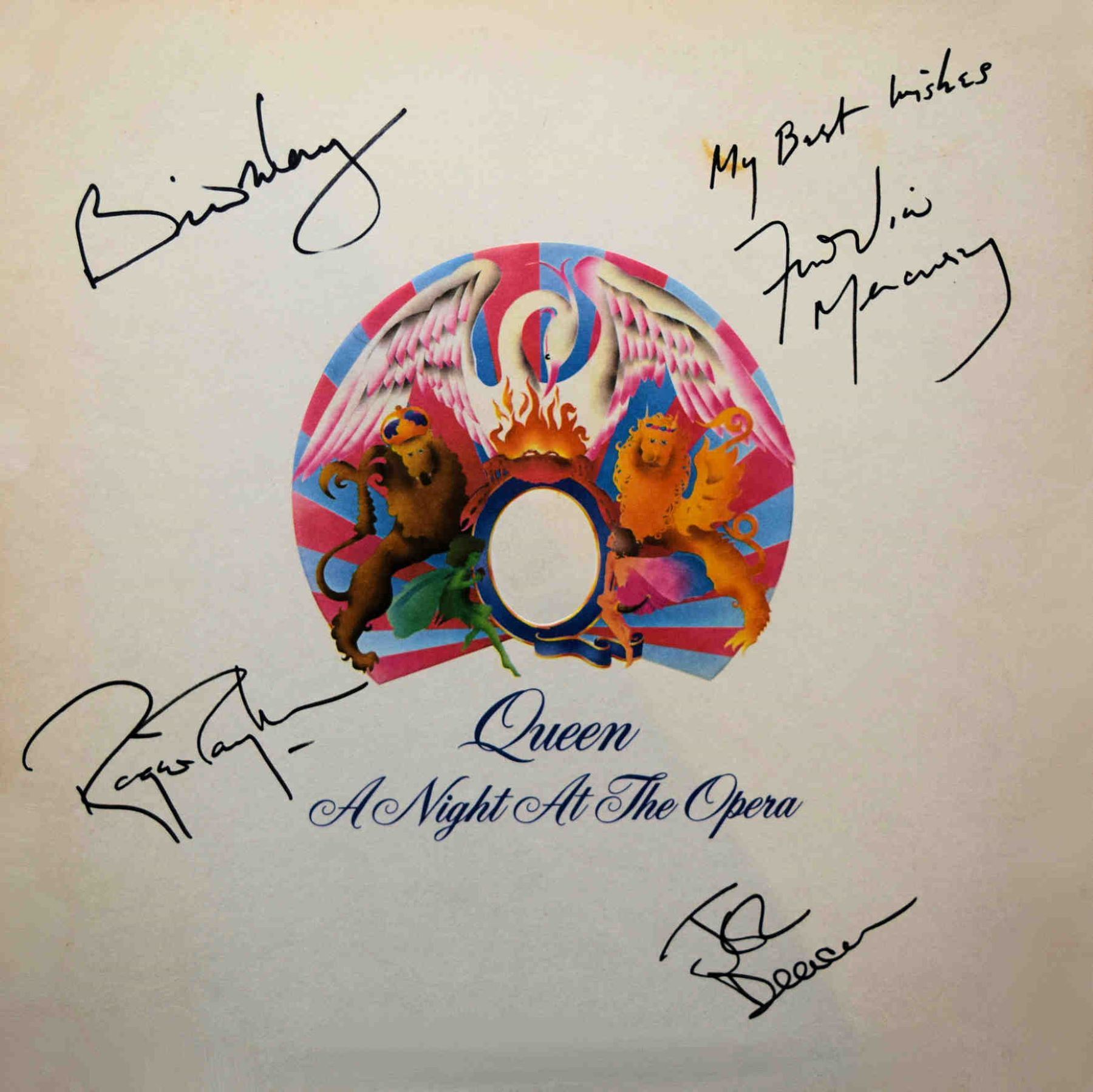 Queen signed A Night At The Opera album