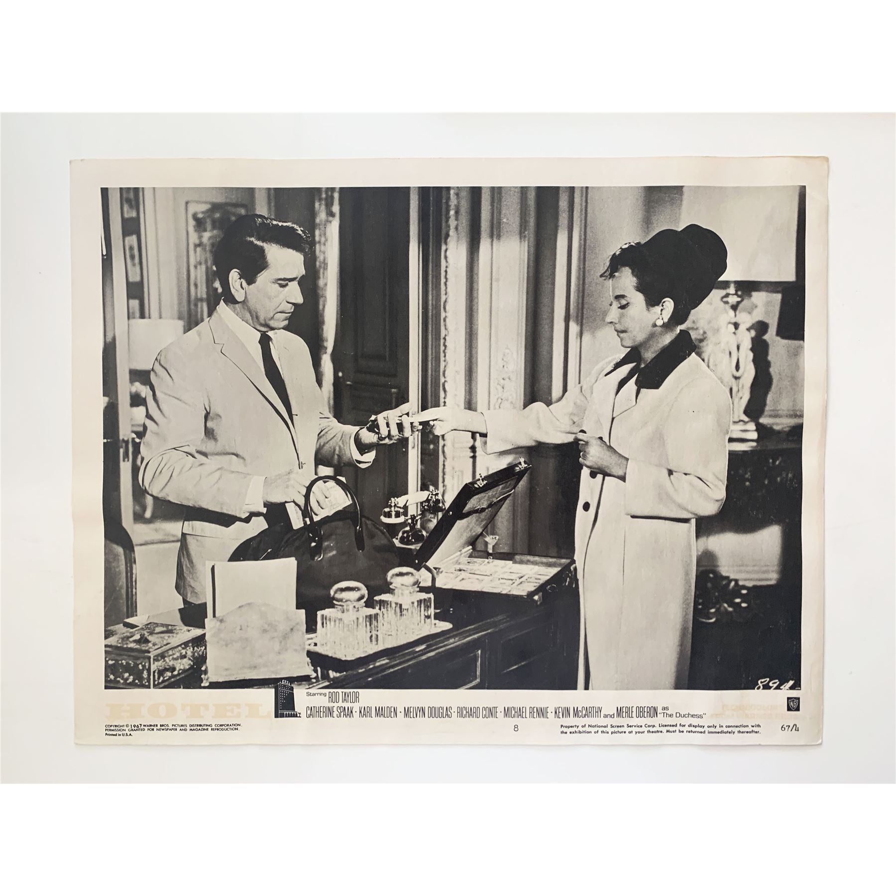 Hotel original 1967 vintage lobby card