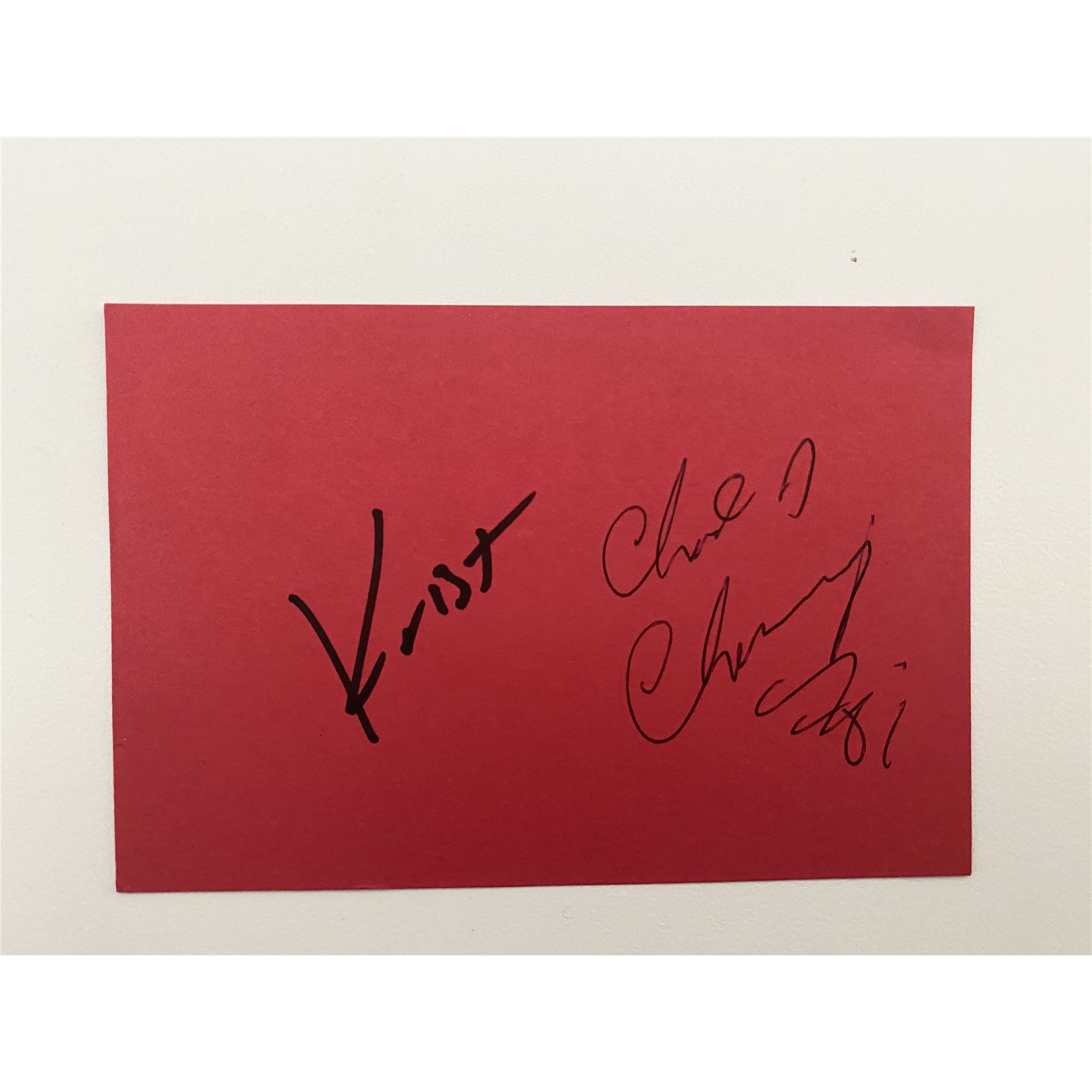 Nirvana Krist Novoselic and Chad Channing Original Signature. GFA ...