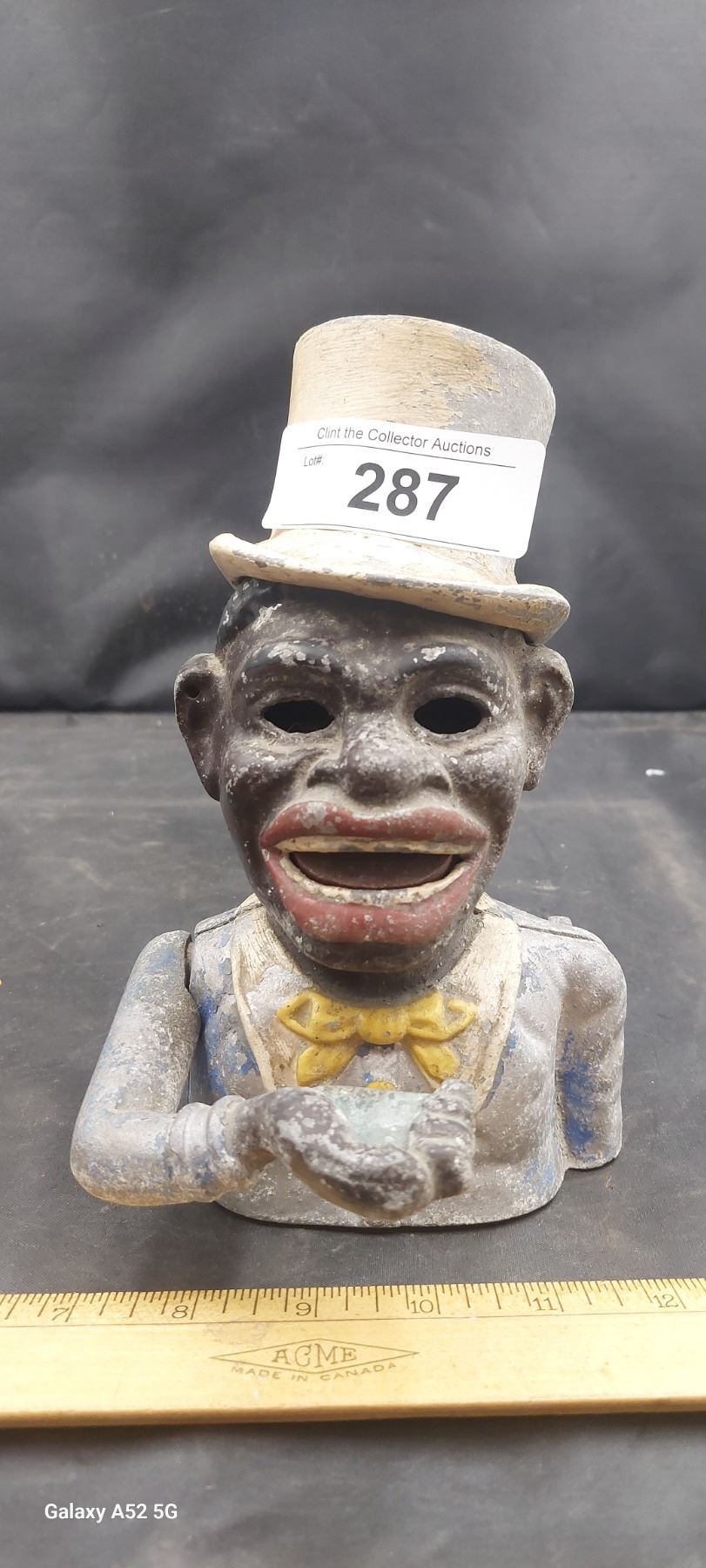 Black Americana cast iron bank