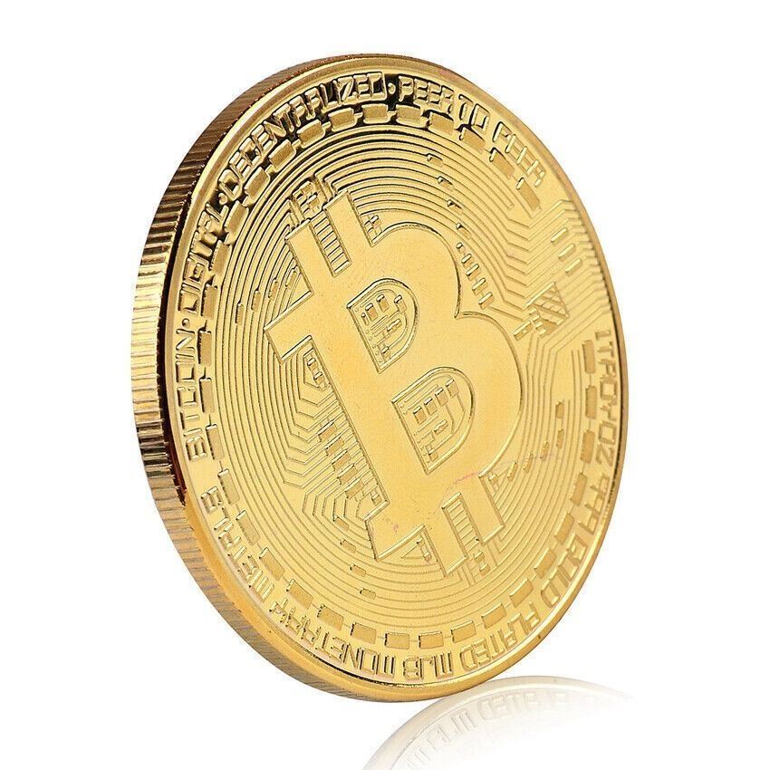Bitcoin Physical Commemorative Coin Plated Gold Collection Collectible