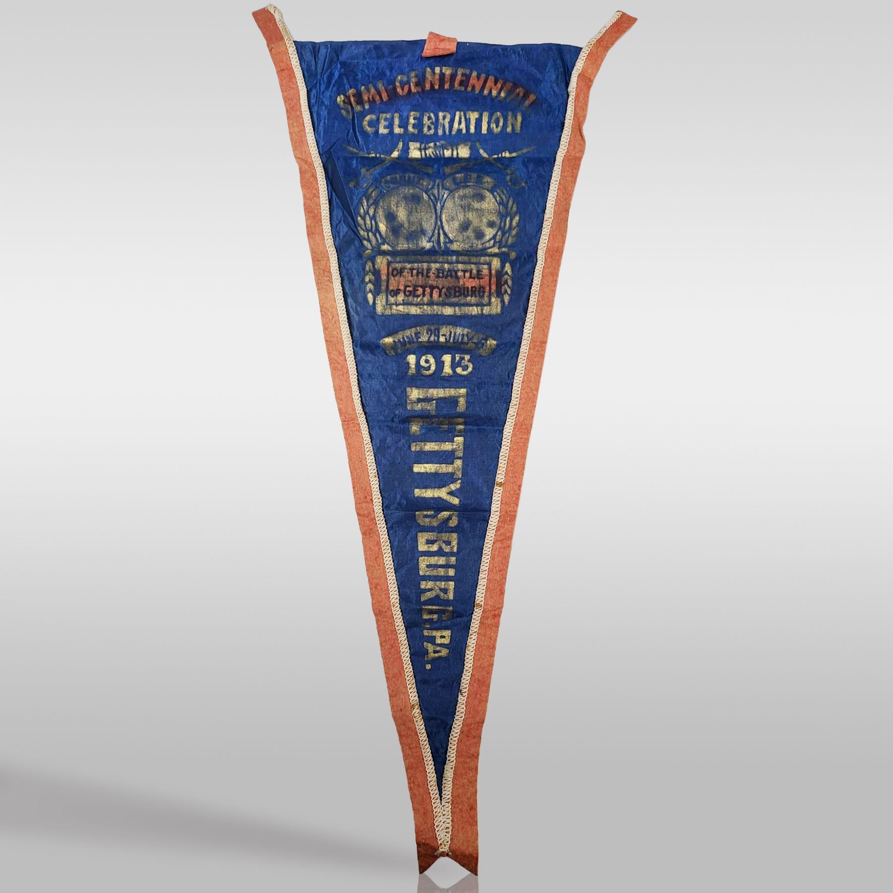 Antique Battle Of Gettysburg Semi-Centennial 1913 Pennant
