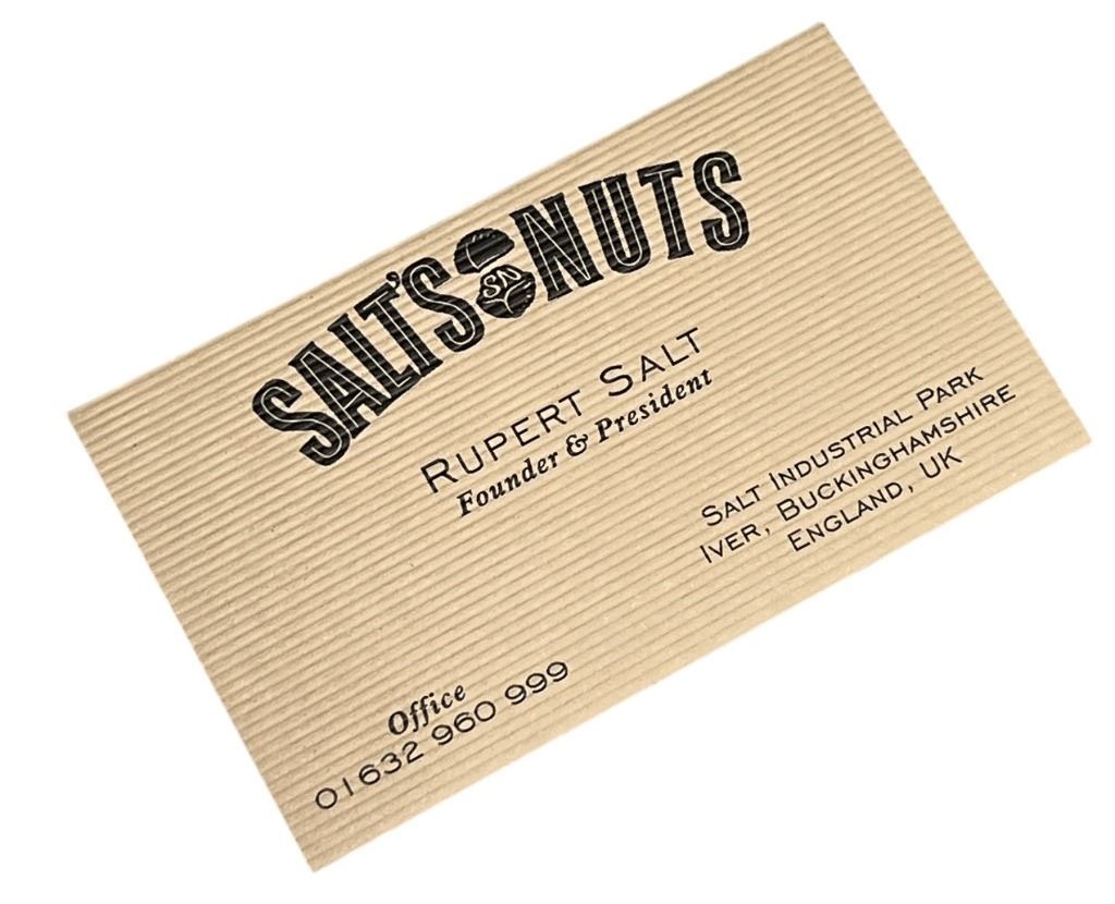 Charlie and the Chocolate Factory (2005) - Salt's Nuts Business Card