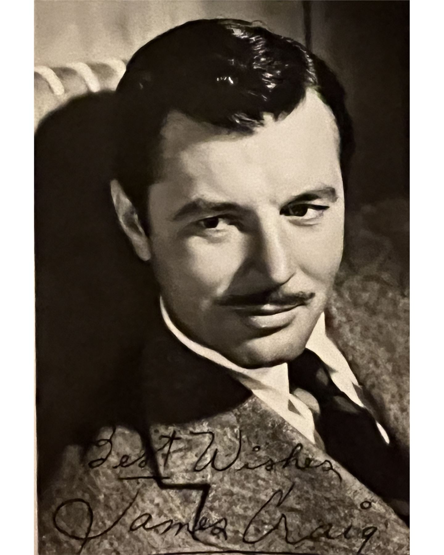 James Craig facsimile signed photo. 3x5 inches
