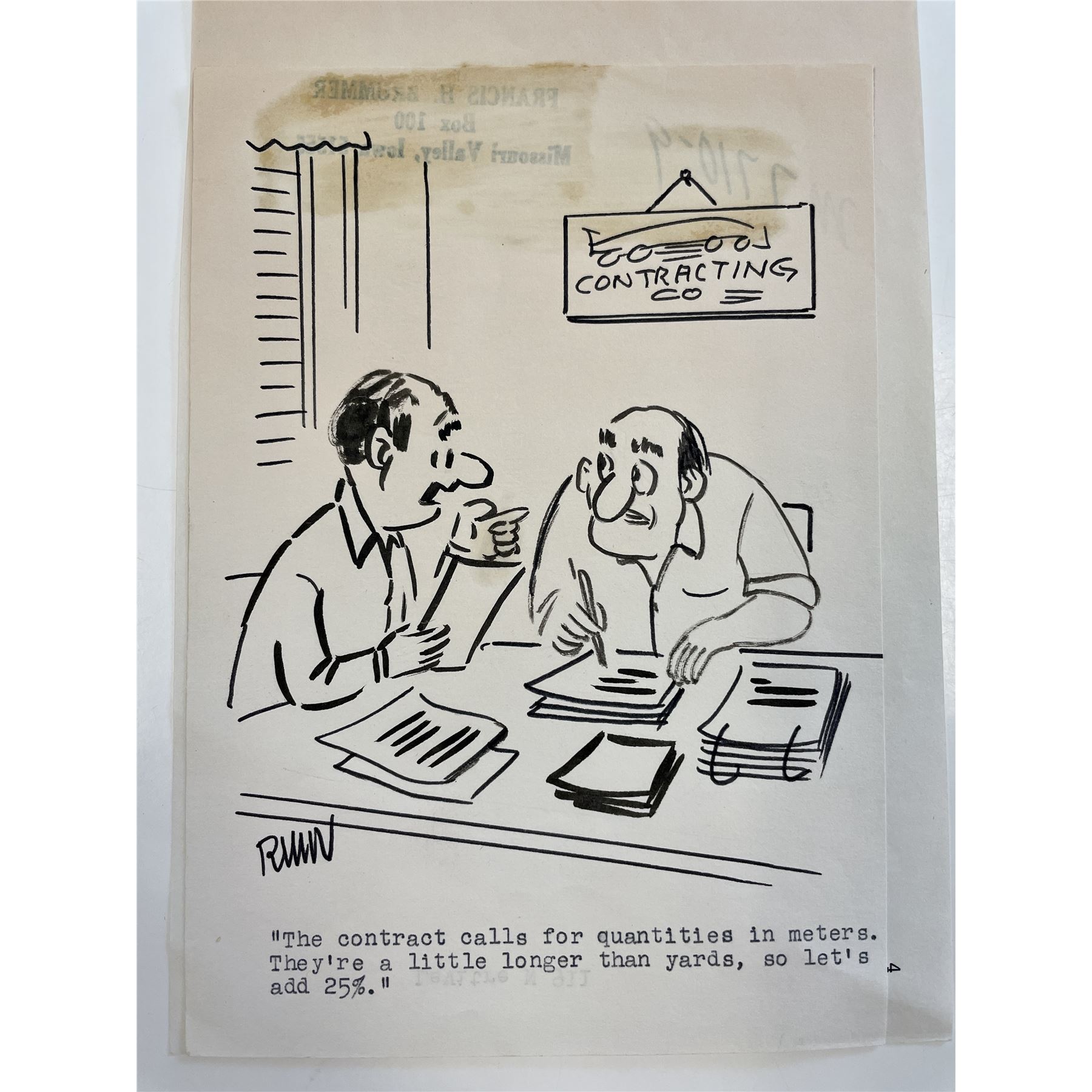 Frank Brummer Original Cartoon