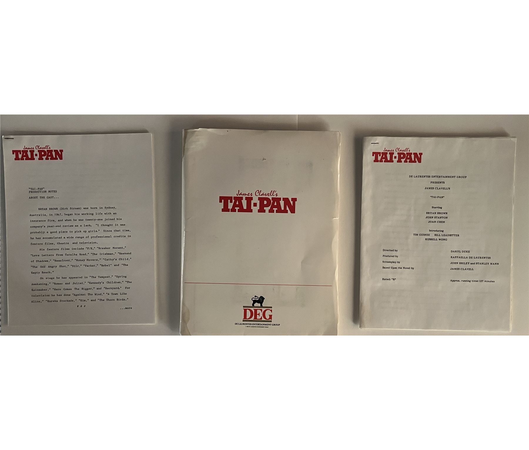 Tai Pan press kit