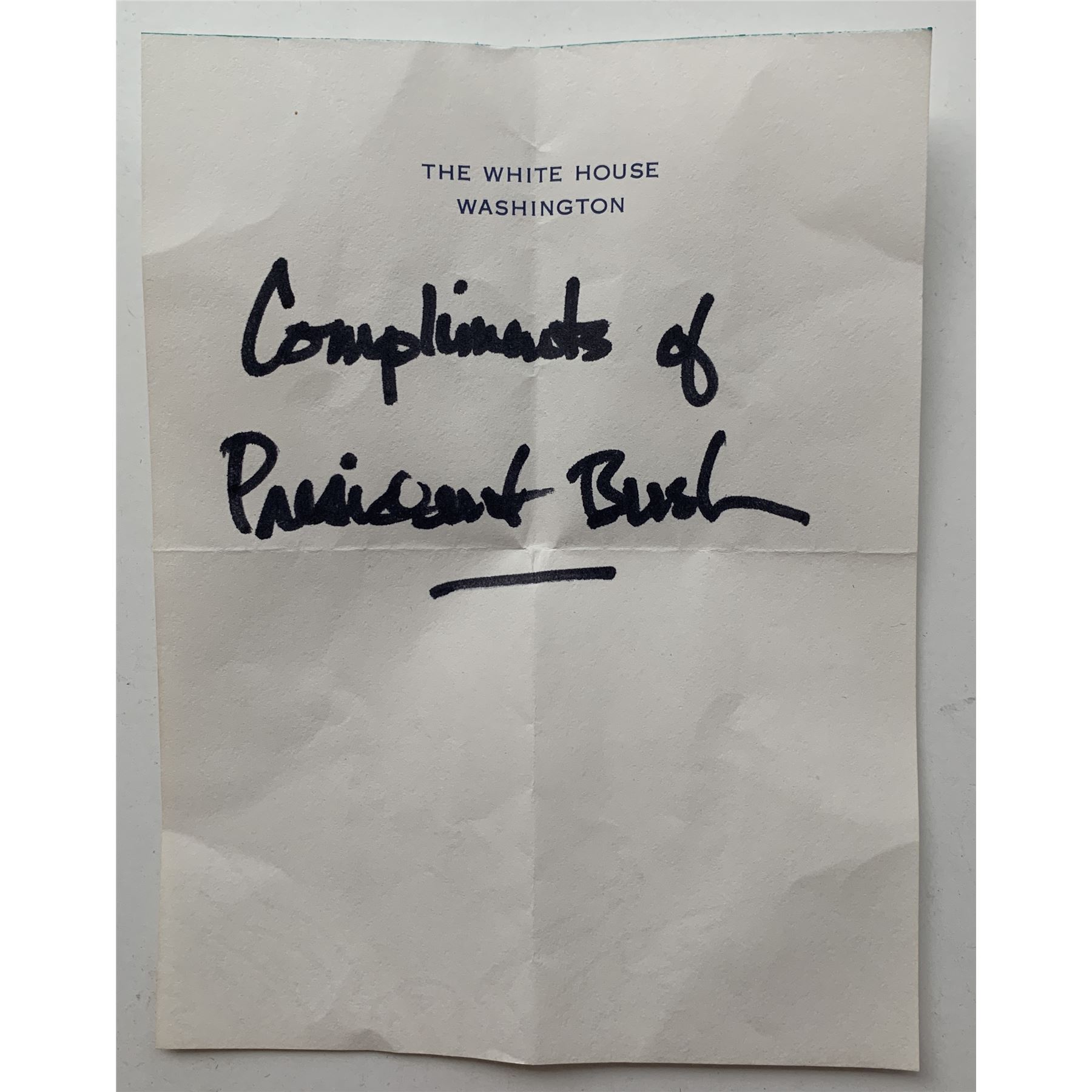 George W. Bush Presidential note