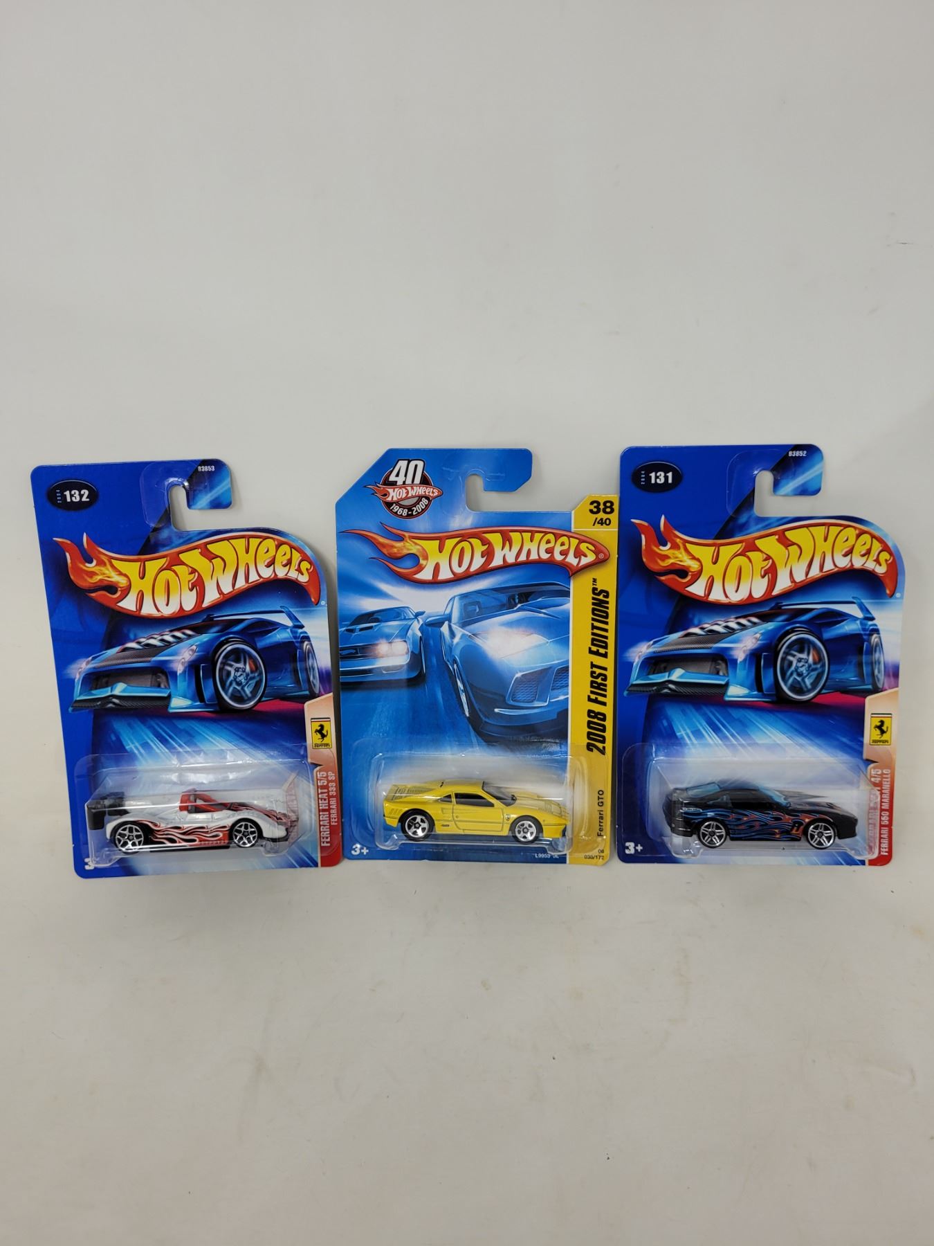 Hot Wheels "Ferrari GTO", "Ferrari 333 SP" & "Ferrari 550 Maranello"