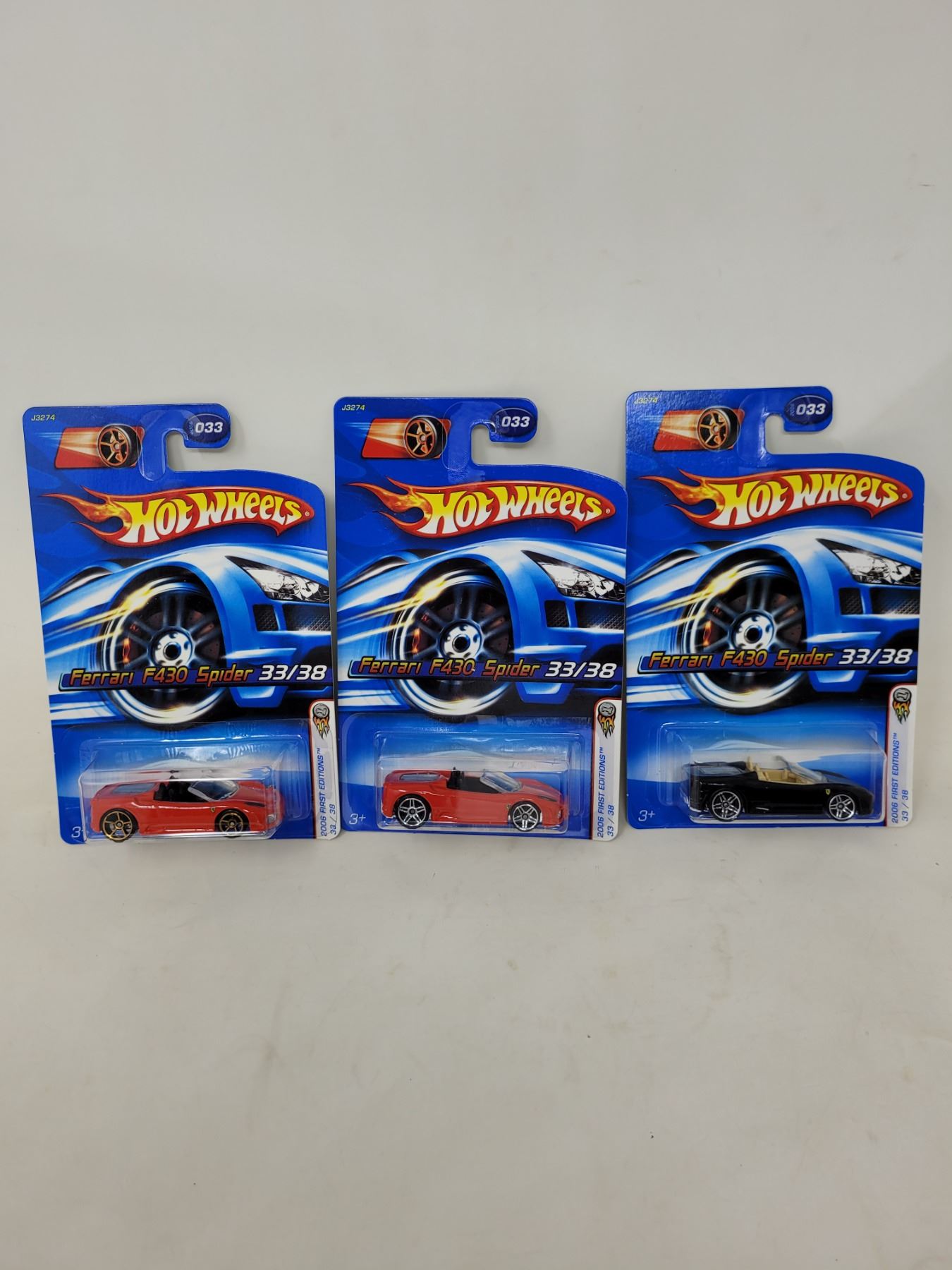 Hot Wheels 3 2006 First Editions "Ferrari F430 Spider's" 33/38