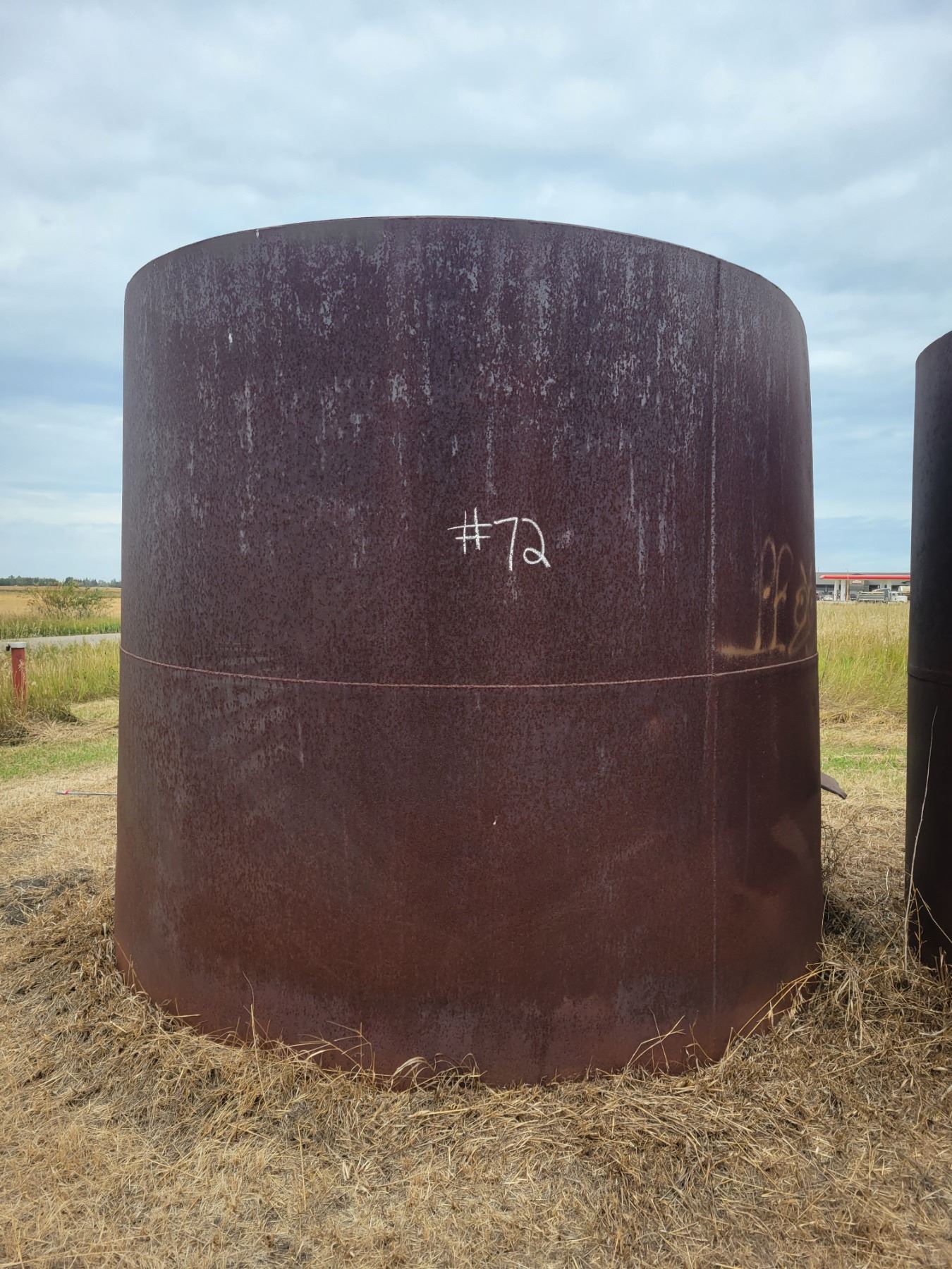 Open top steel tank, 9ft x 8ft high