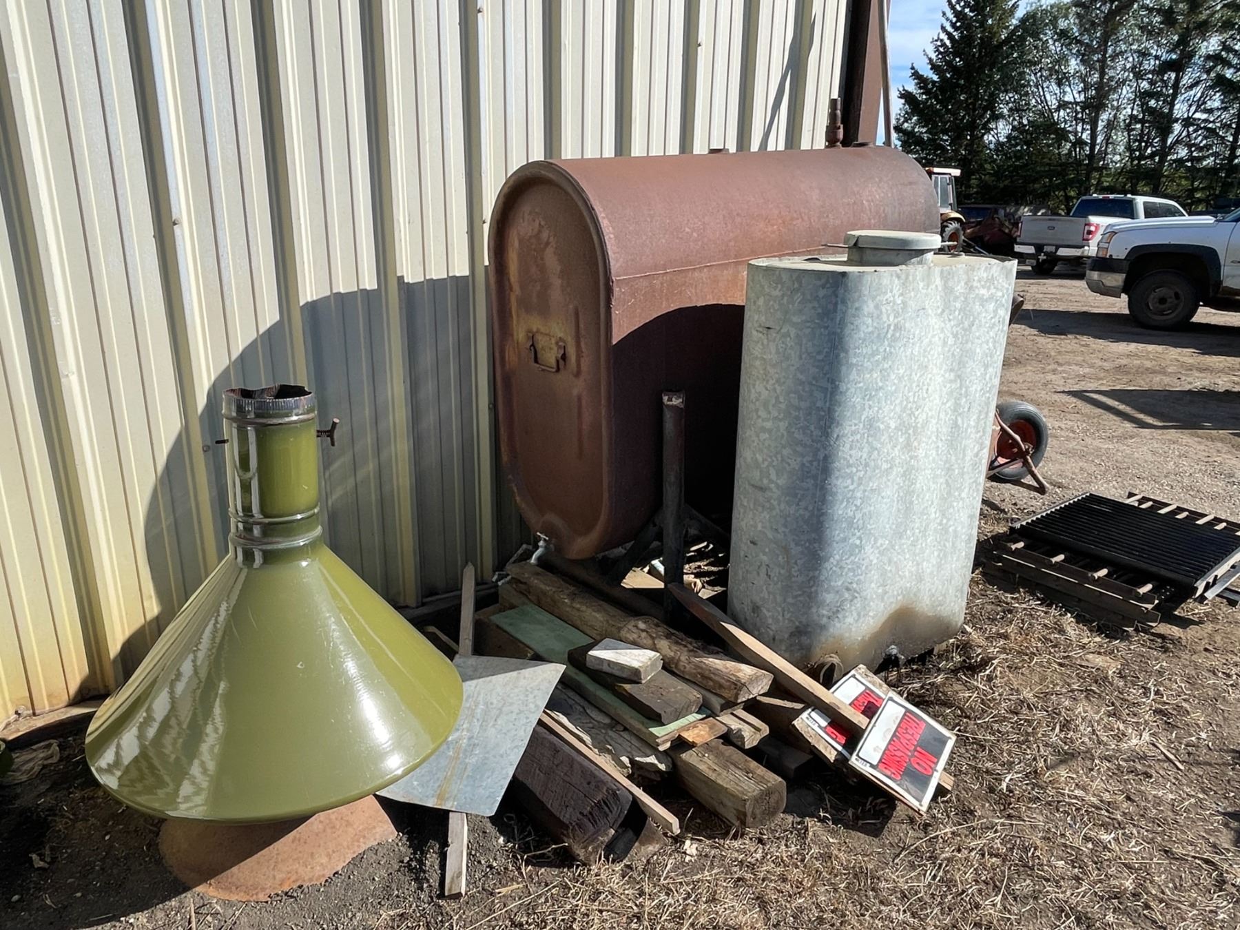 Window bars & wheel barrow