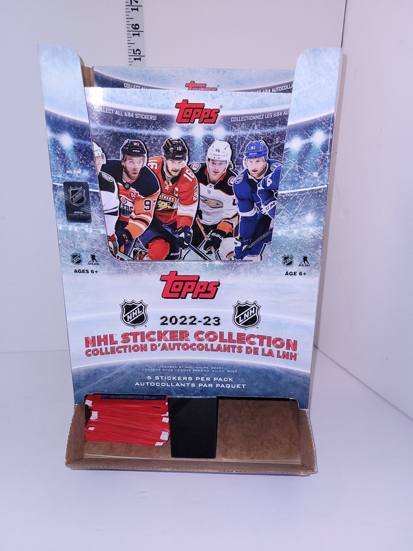 Topps 2022-2023 NHL Sticker Collection Displayer w/ 7 New Collector ...