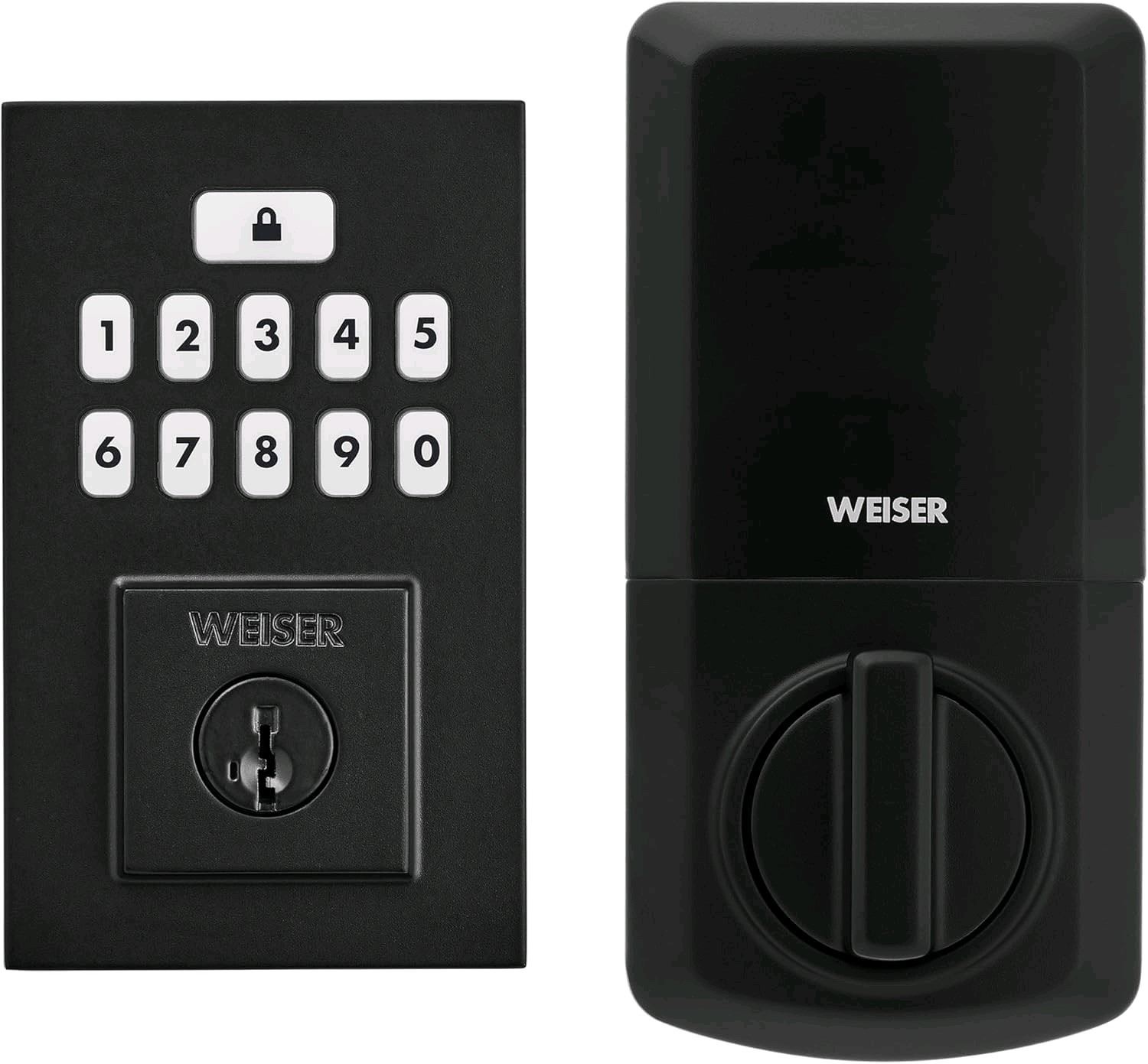 Weiser Smartcode Matte Black Keyless Entry Door Lock/Deadbolt Lock 10 ... Weiser Smartcode Matte Black Keyless Entry Door Lock/Deadbolt Lock 10 ...